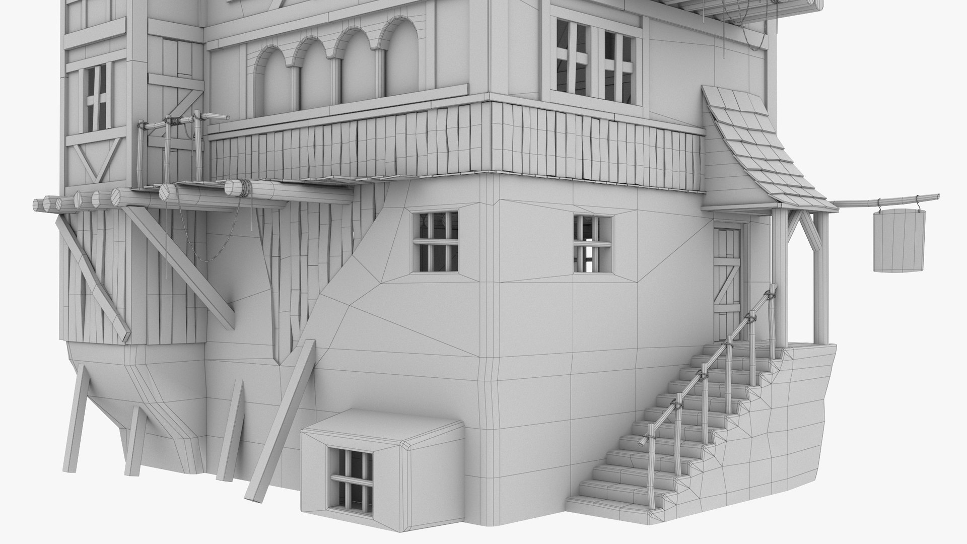 Medieval House 02 8K PBR Textures 3D - TurboSquid 2124095