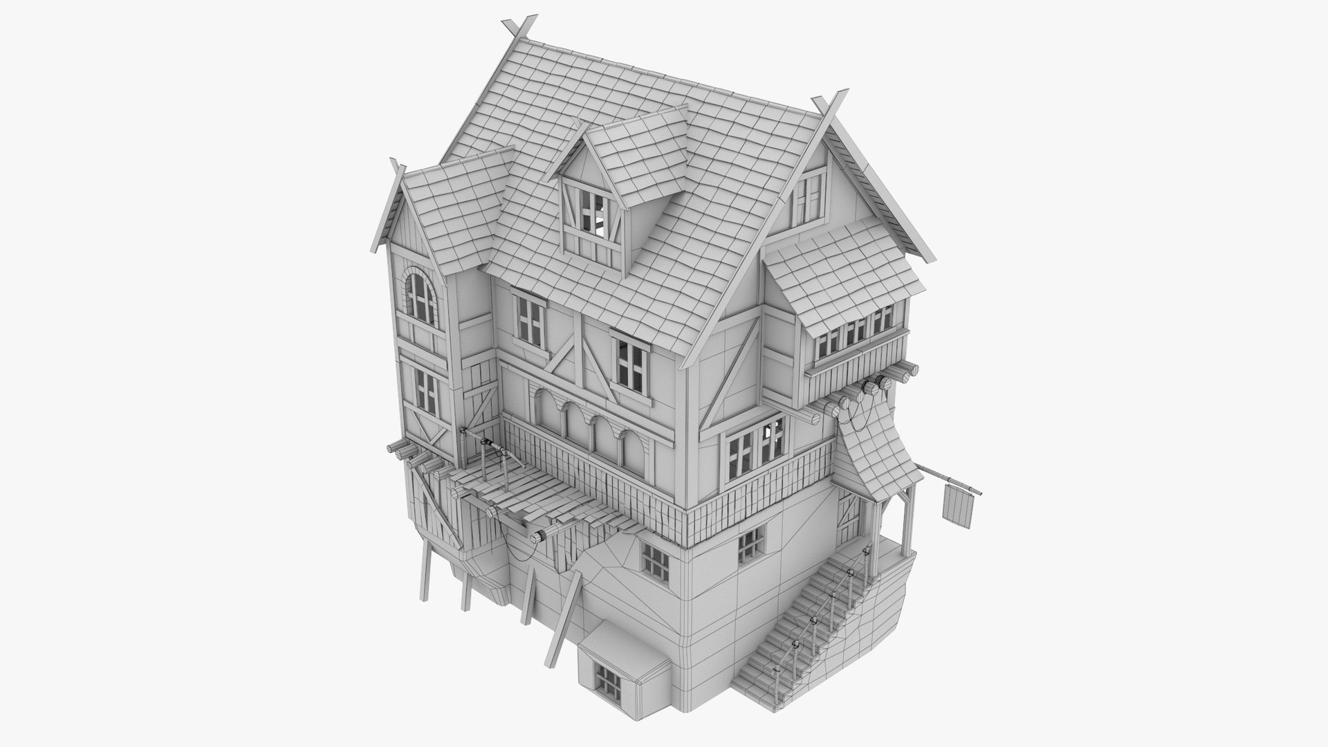 Medieval House 02 8K PBR Textures 3D - TurboSquid 2124095