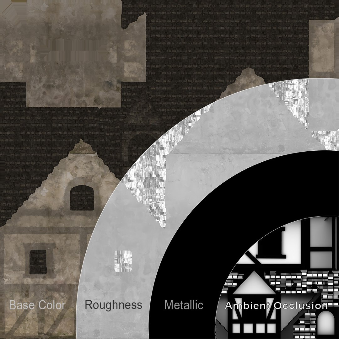 Medieval House 02 8K PBR Textures 3D - TurboSquid 2124095