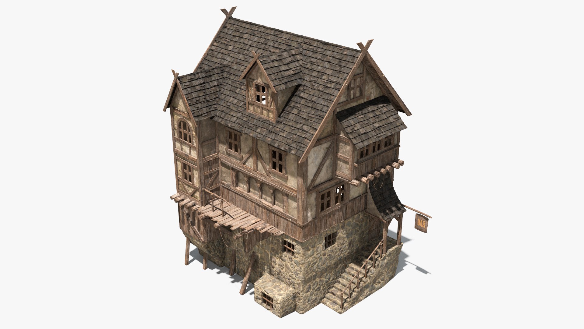 Medieval House 02 8K PBR Textures 3D - TurboSquid 2124095