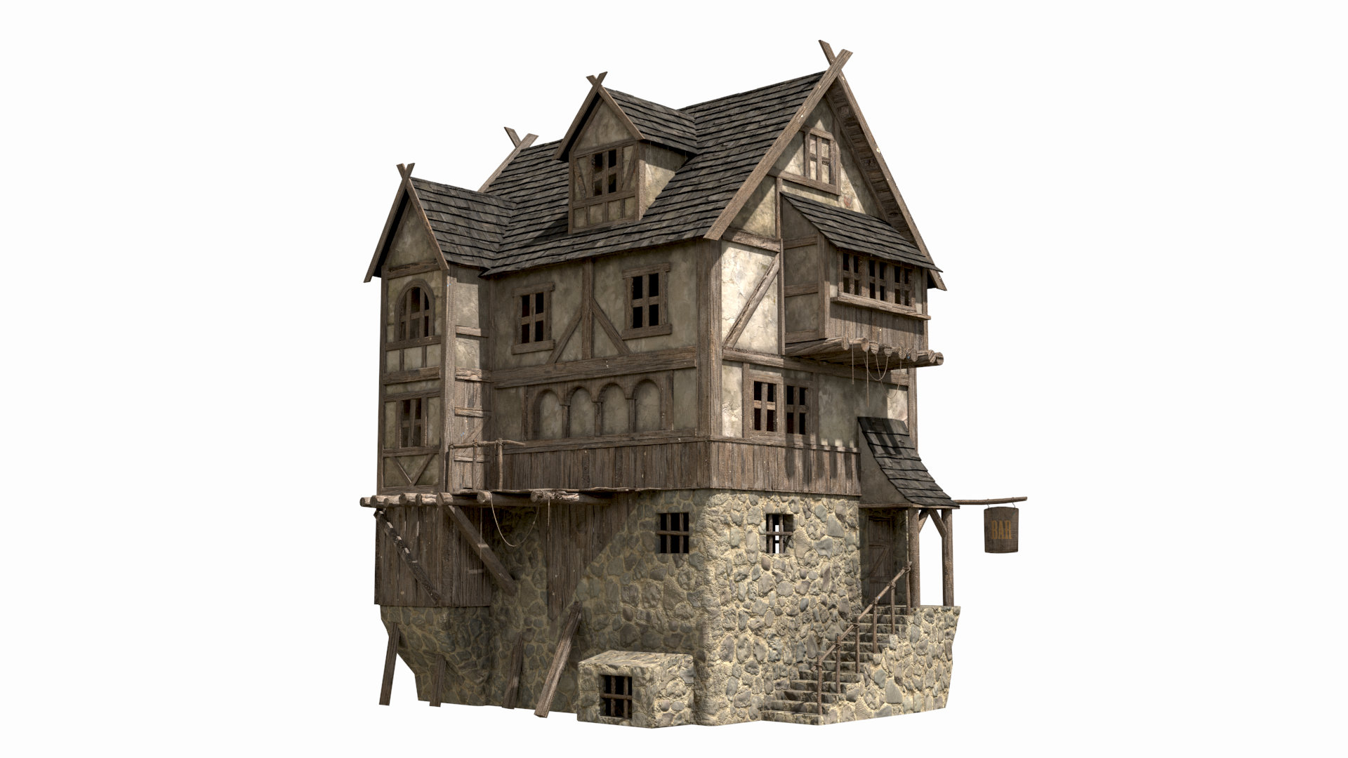 Medieval House 02 8K PBR Textures 3D - TurboSquid 2124095