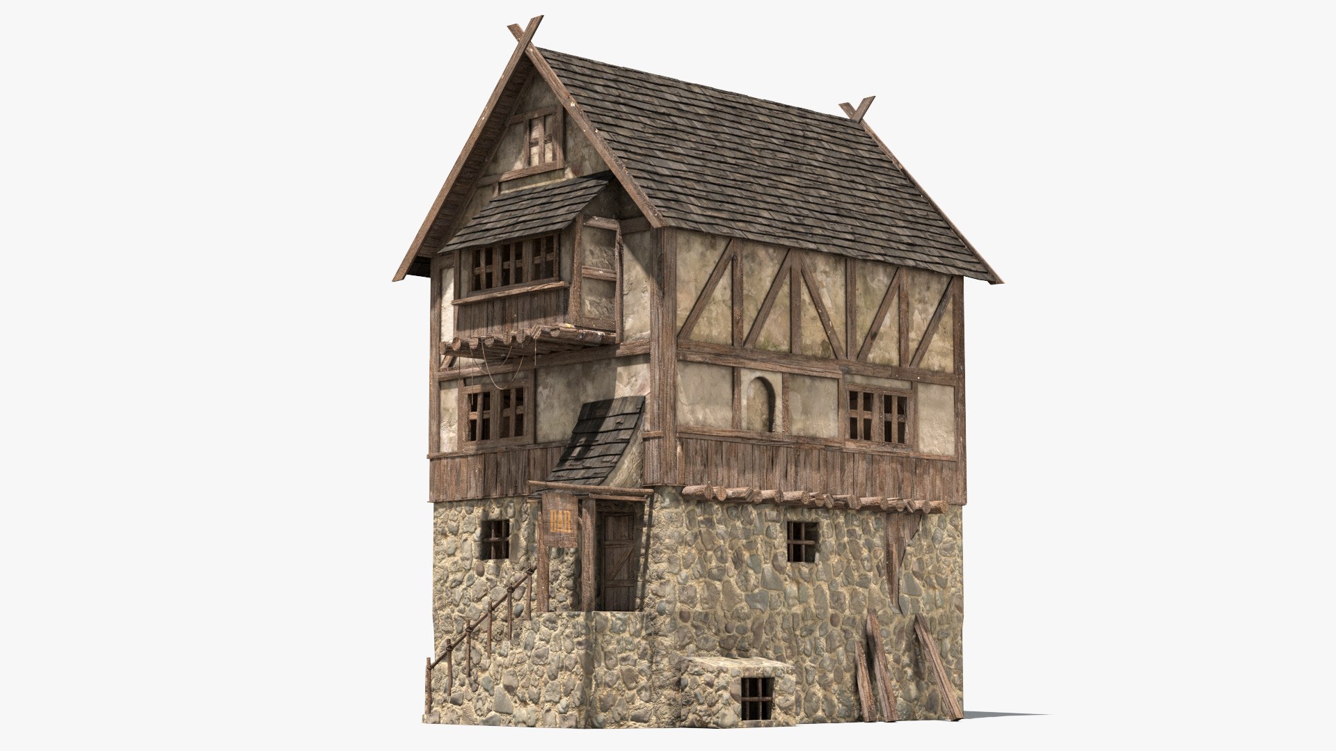Medieval House 02 8K PBR Textures 3D - TurboSquid 2124095