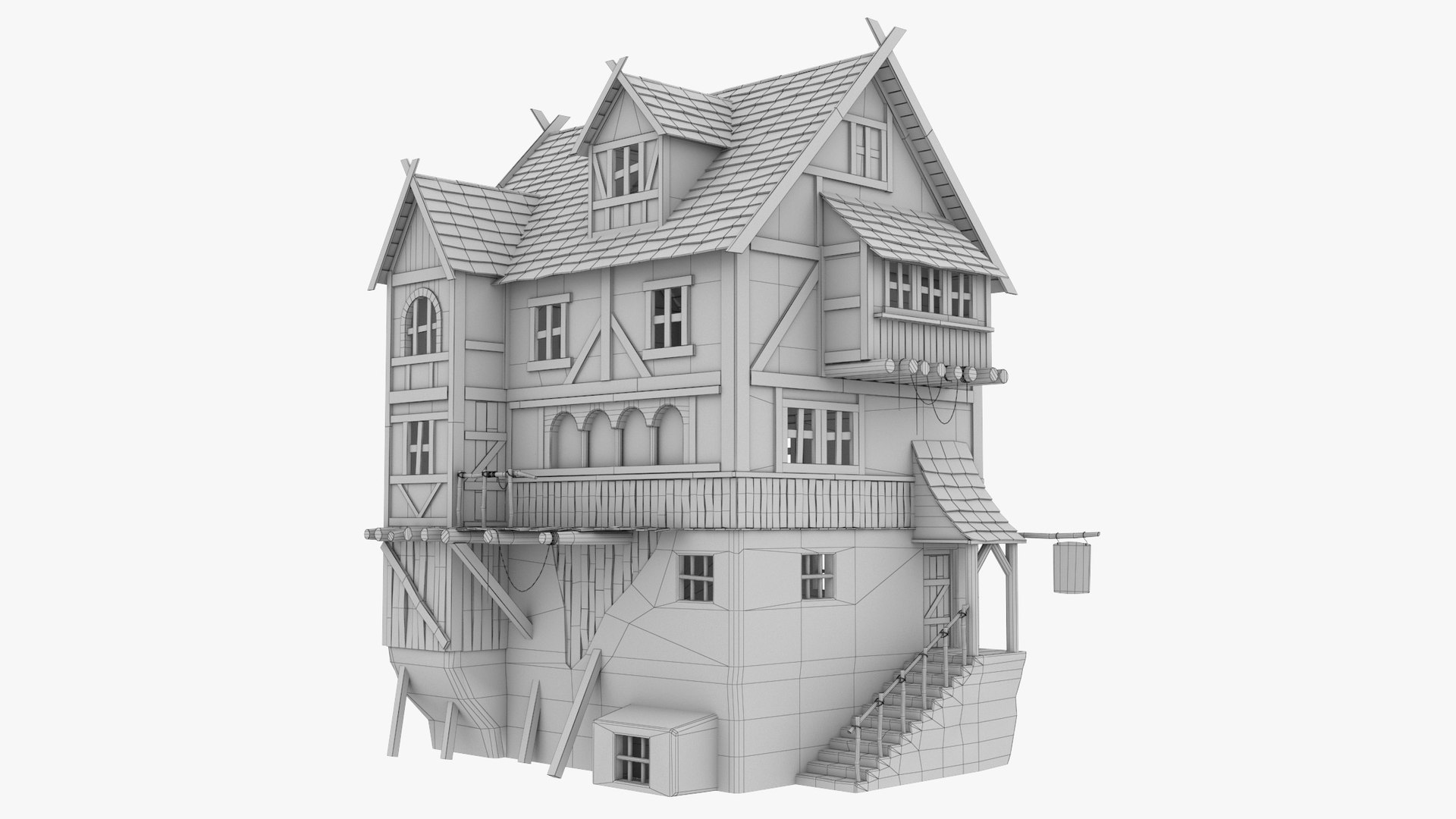 Medieval House 02 8K PBR Textures 3D - TurboSquid 2124095