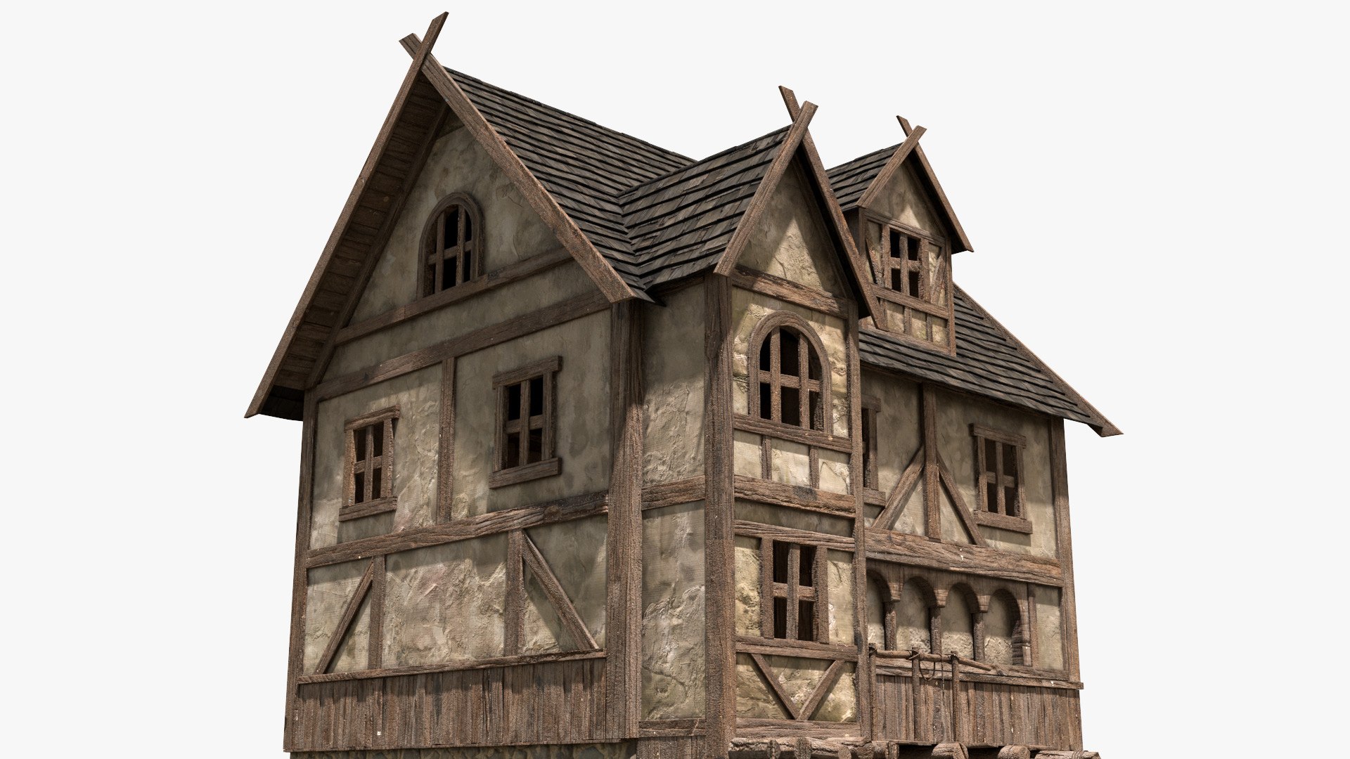 Medieval House 02 8K PBR Textures 3D - TurboSquid 2124095