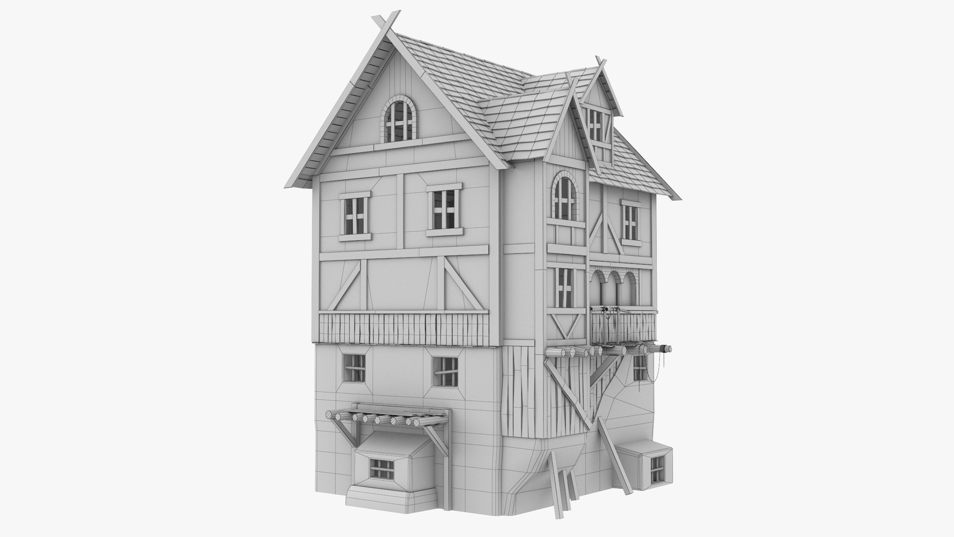 Medieval House 02 8K PBR Textures 3D - TurboSquid 2124095