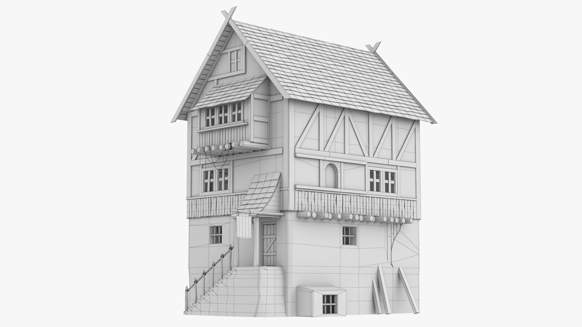 Medieval House 02 8K PBR Textures 3D - TurboSquid 2124095