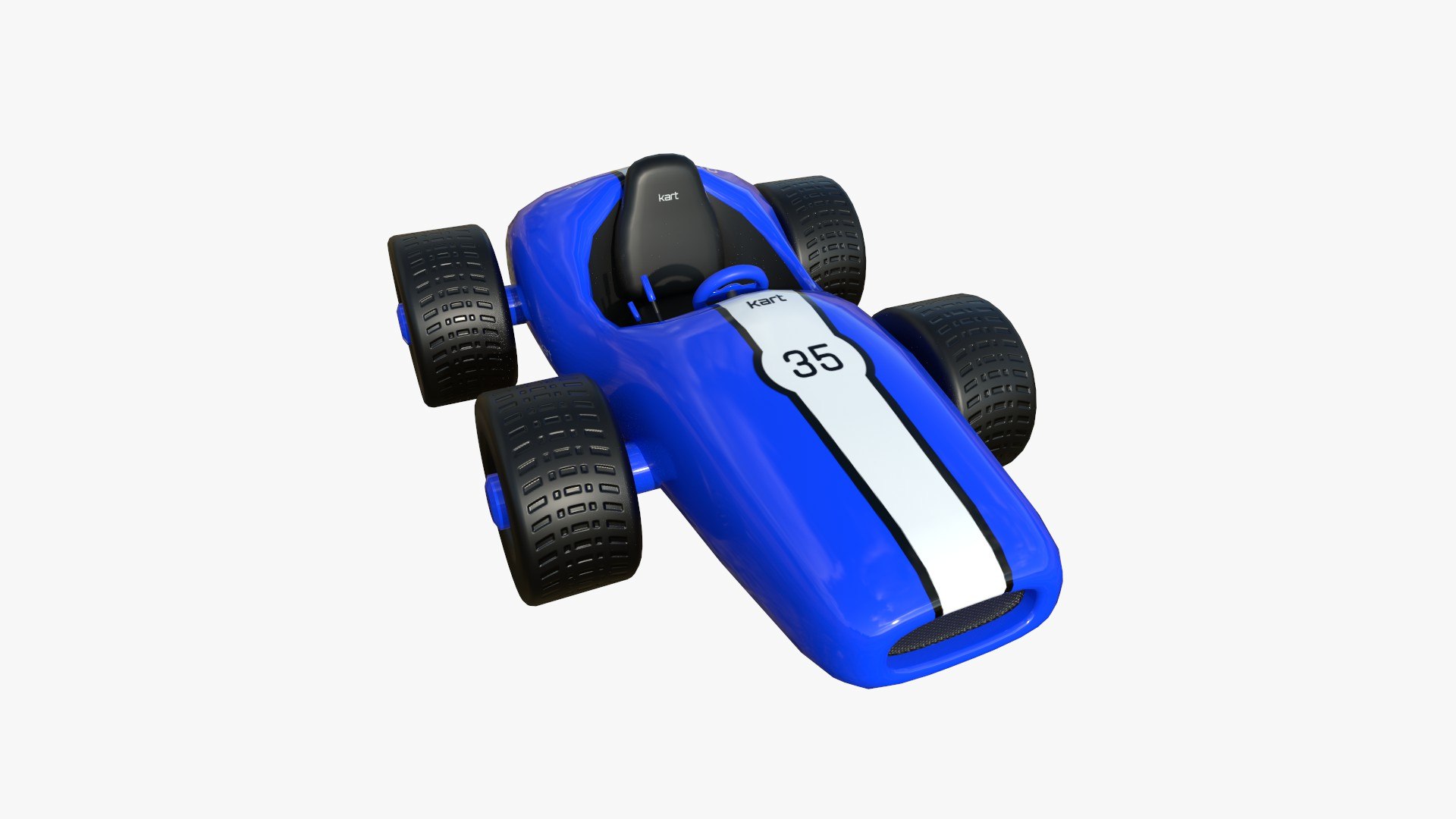 Cartoon Kart F02 Blue - Vehicle Racing Design 3D - TurboSquid 2032306
