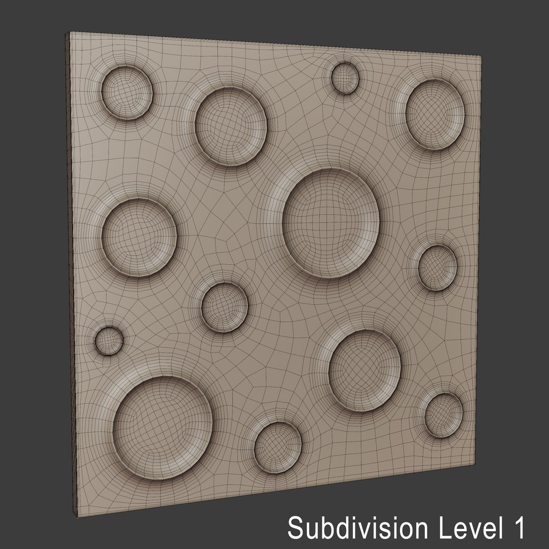 Bubbles 3D Wall Panel Dry Rose Model - TurboSquid 2512711