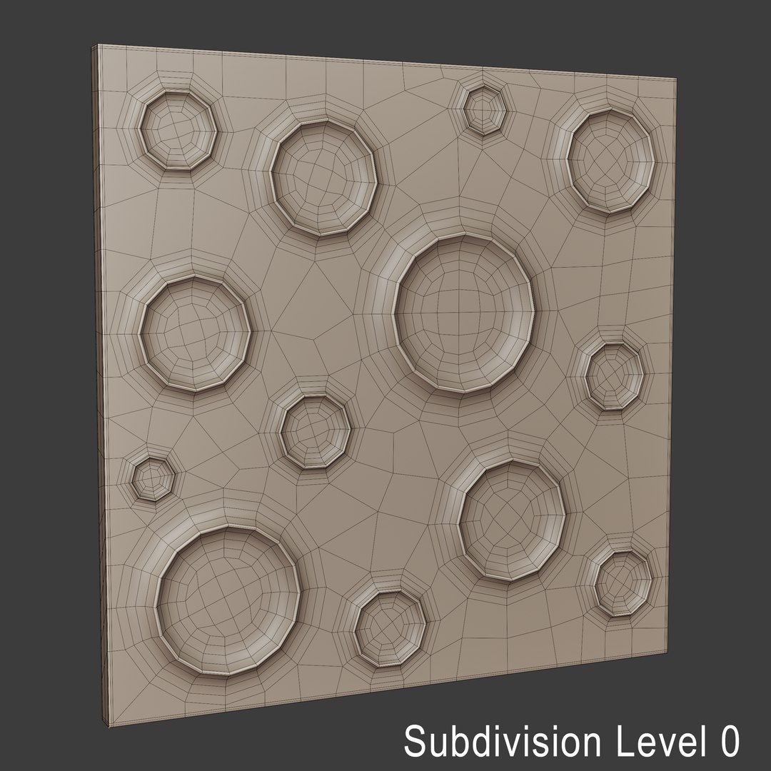 Bubbles 3D Wall Panel Dry Rose Model - TurboSquid 2512711