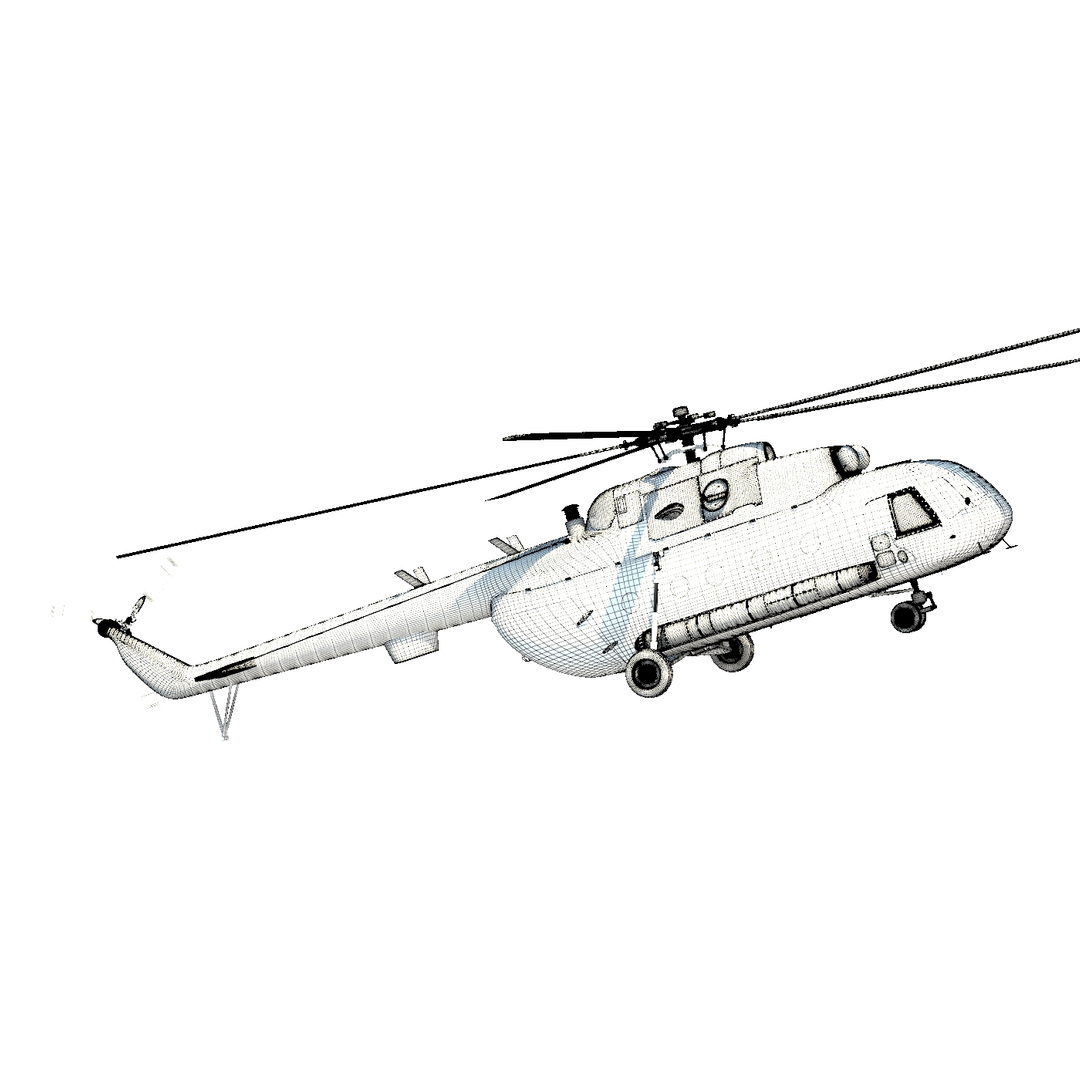 mi-8 helicopter 3d model