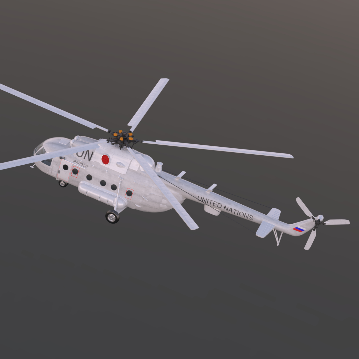 mi-8 helicopter 3d model