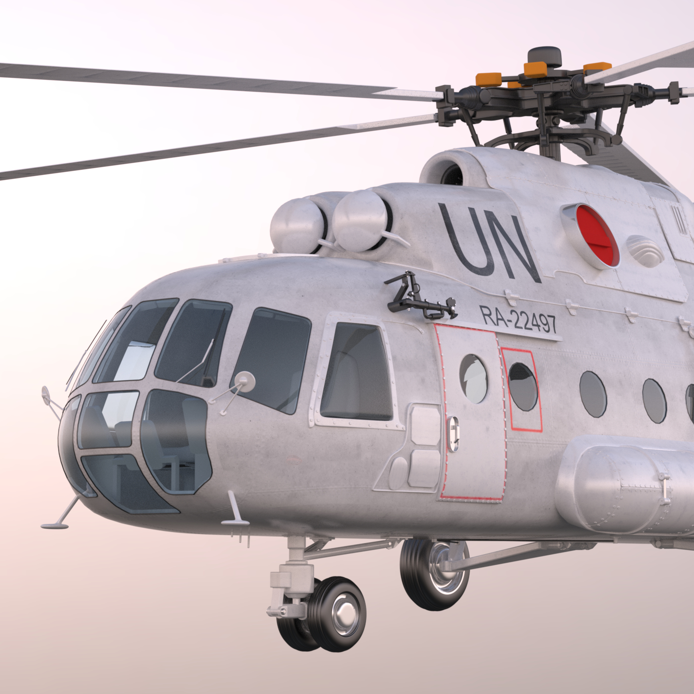 mi-8 helicopter 3d model