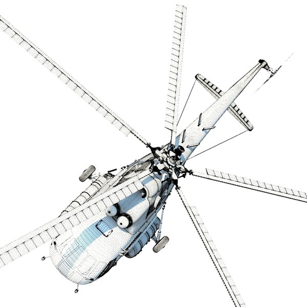 mi-8 helicopter 3d model