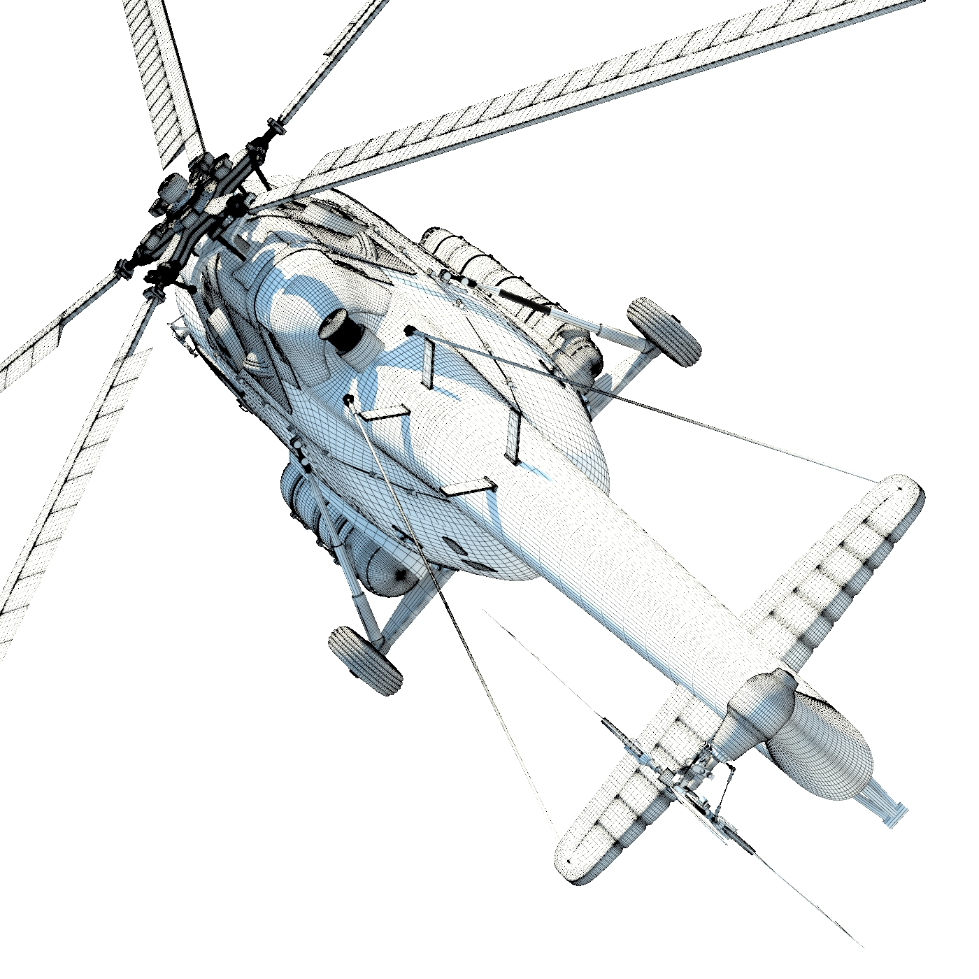 mi-8 helicopter 3d model