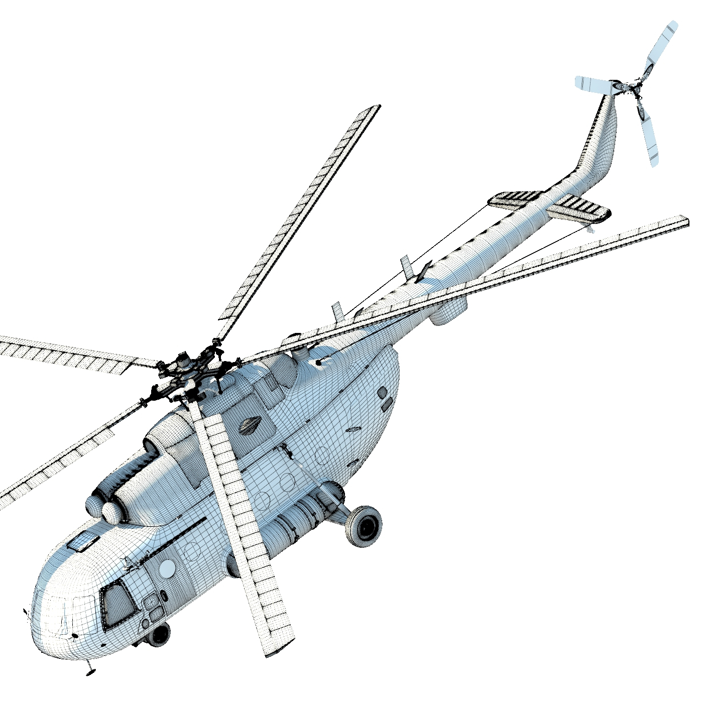 mi-8 helicopter 3d model