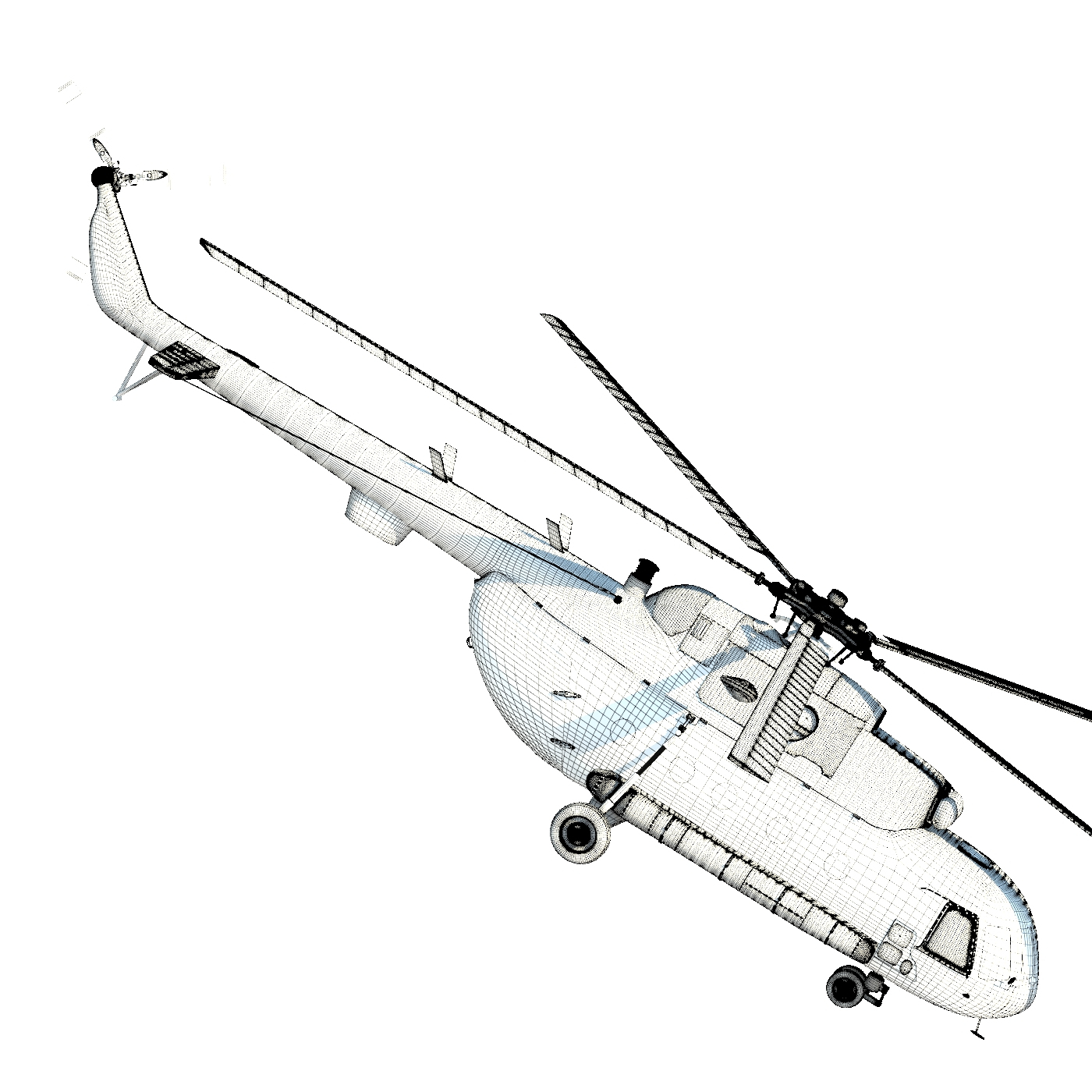 mi-8 helicopter 3d model