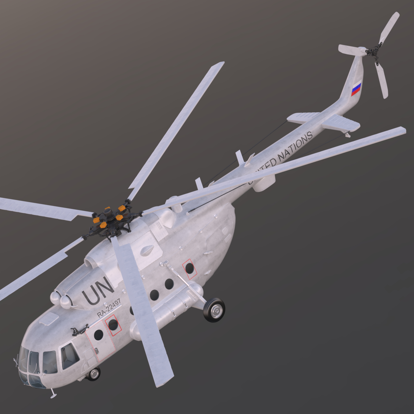 mi-8 helicopter 3d model