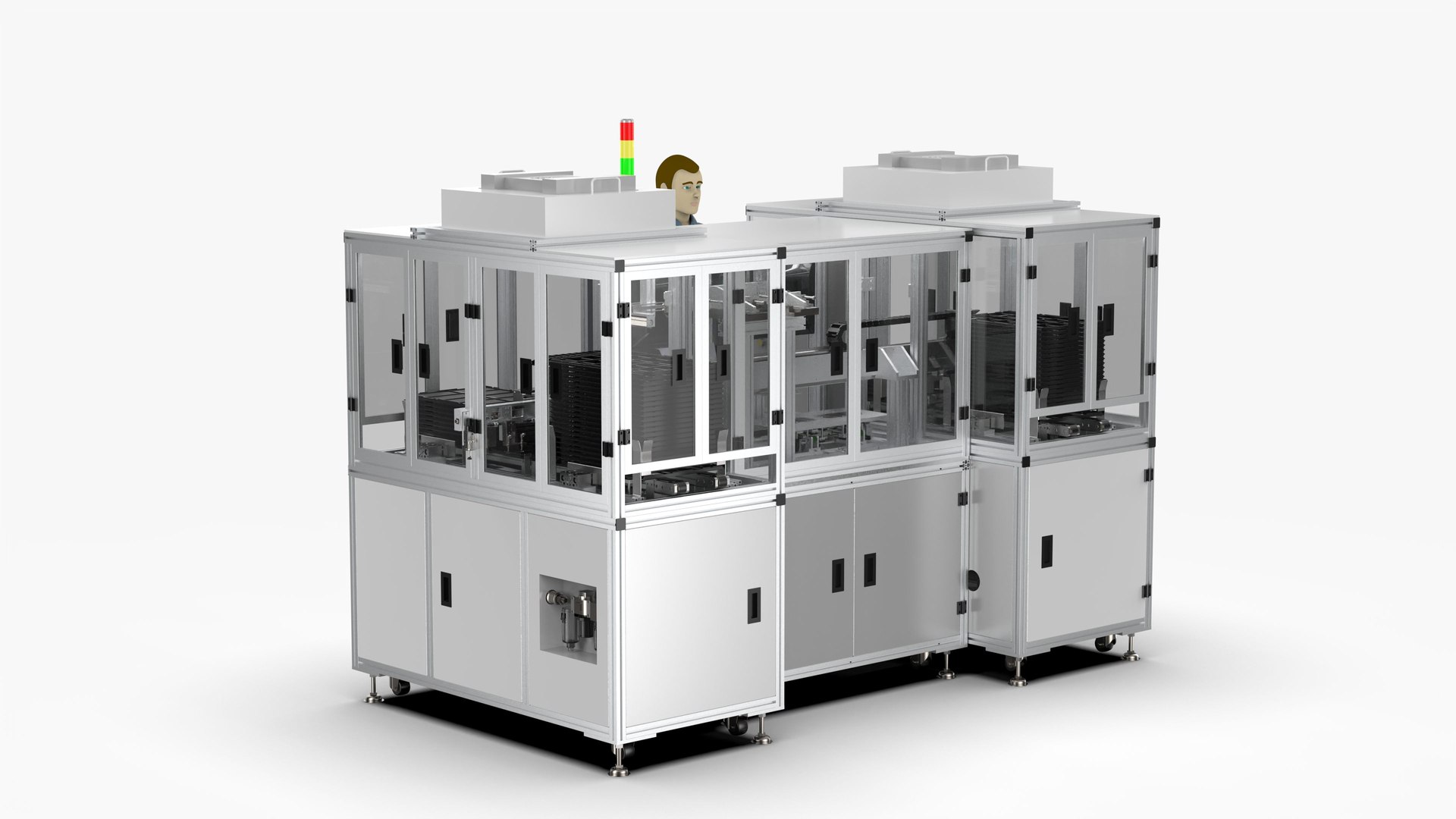 3D Automatic Storage Tray Sorter For Glass White Chip Detection - TurboSquid 2217857