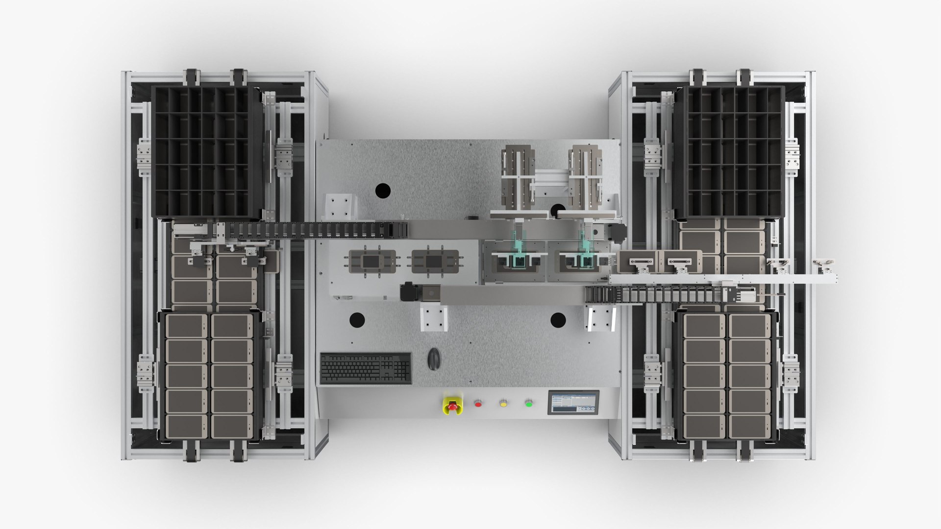3D Automatic Storage Tray Sorter For Glass White Chip Detection - TurboSquid 2217857