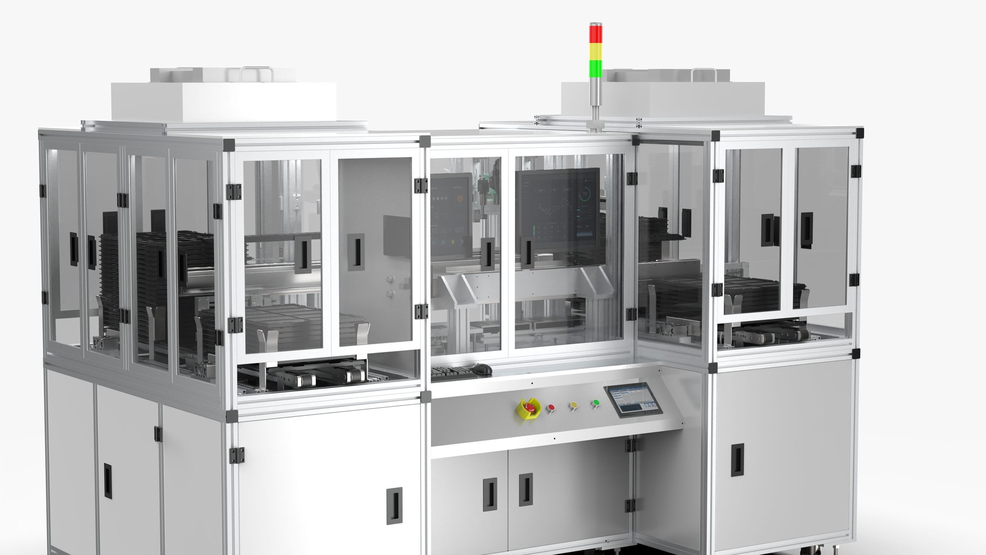 3D Automatic Storage Tray Sorter For Glass White Chip Detection - TurboSquid 2217857