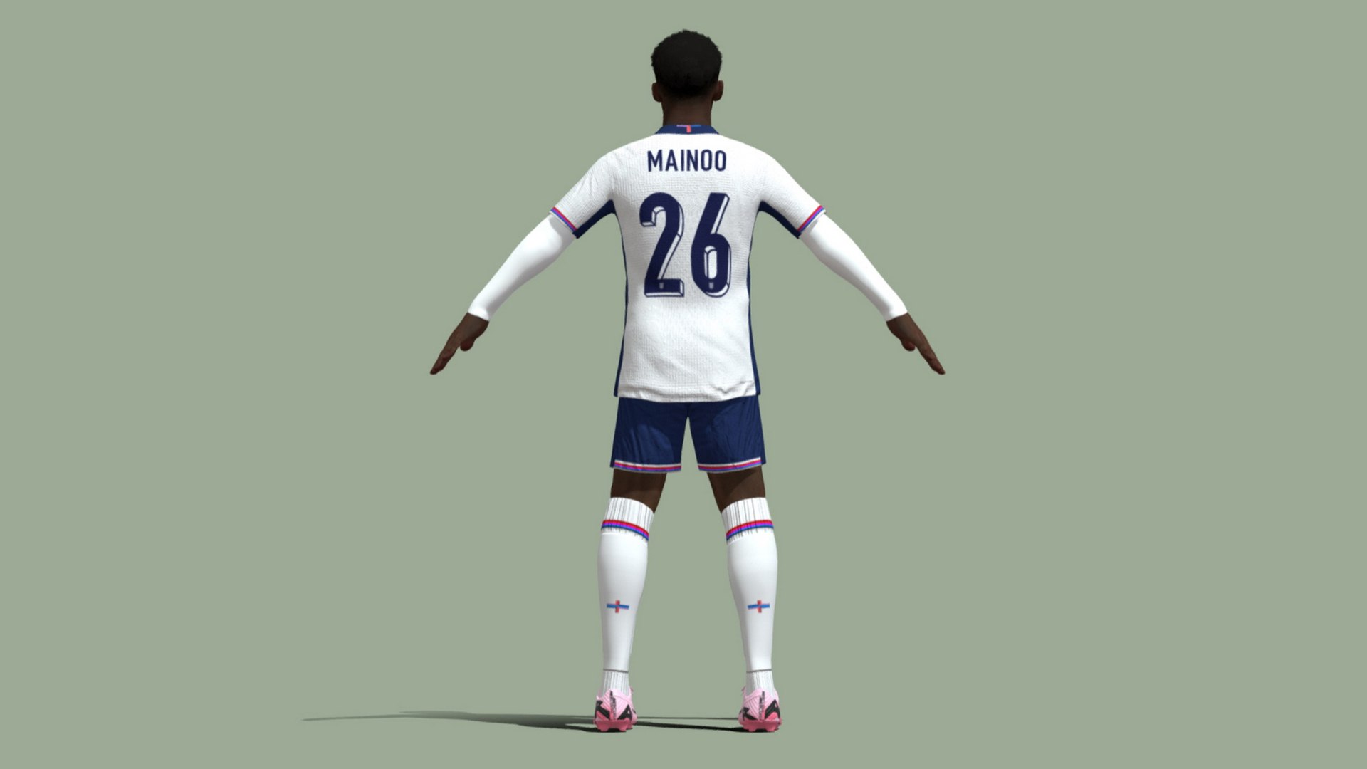 3D T-Pose Rigged Kobbie Mainoo England Euro 2024 - TurboSquid 2254514