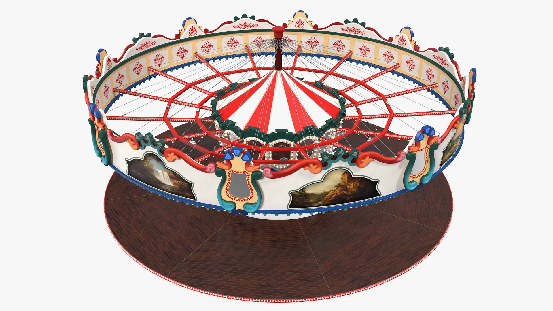 Carousel Fair Attraction Ride 3D - TurboSquid 1598471