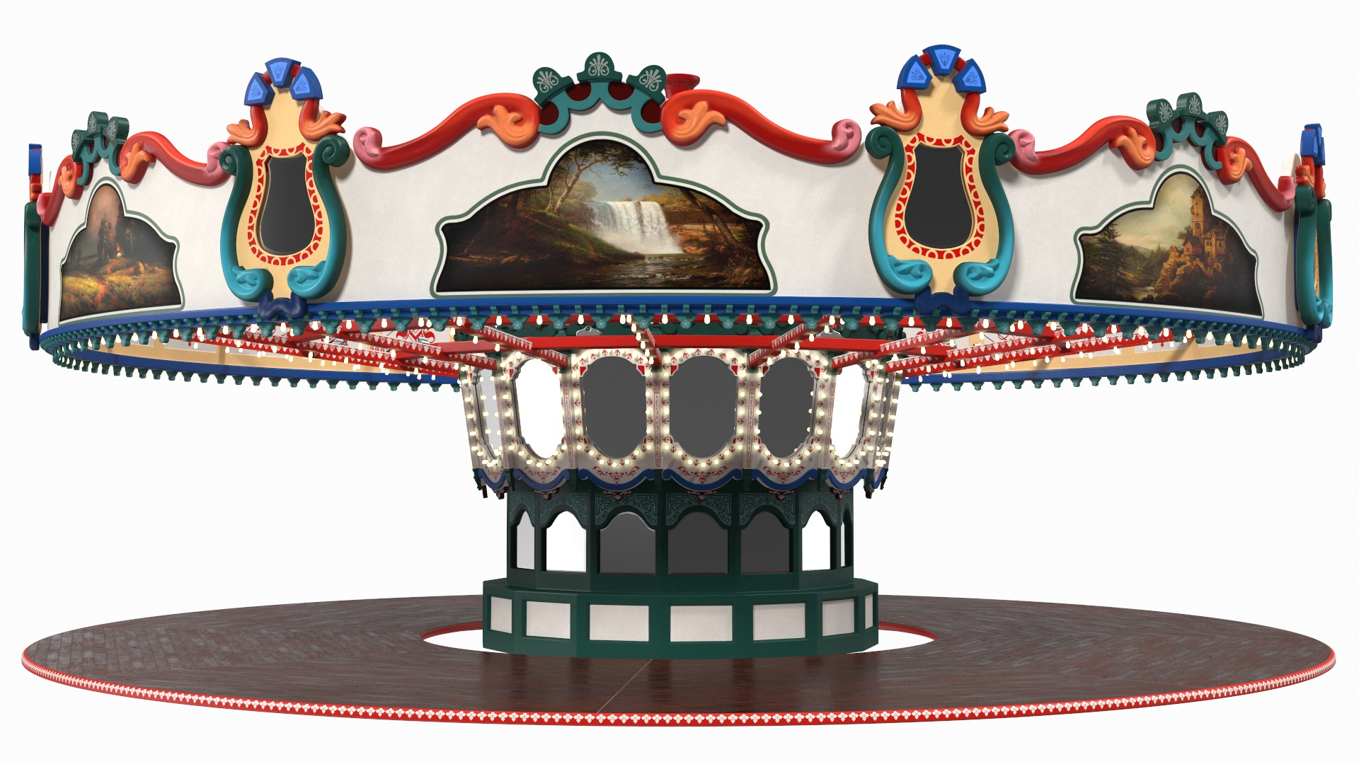 Carousel Fair Attraction Ride 3D - TurboSquid 1598471