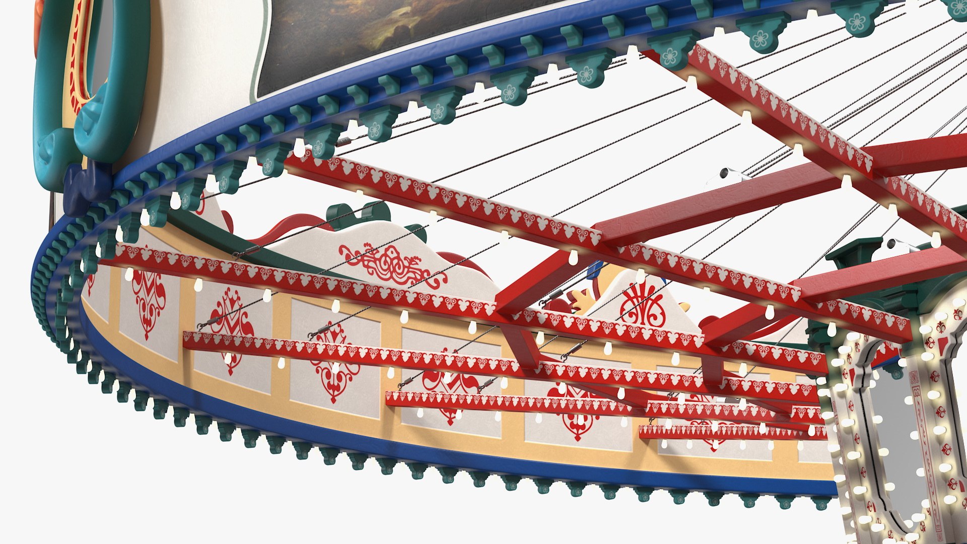 Carousel fair attraction ride 3D - TurboSquid 1598471