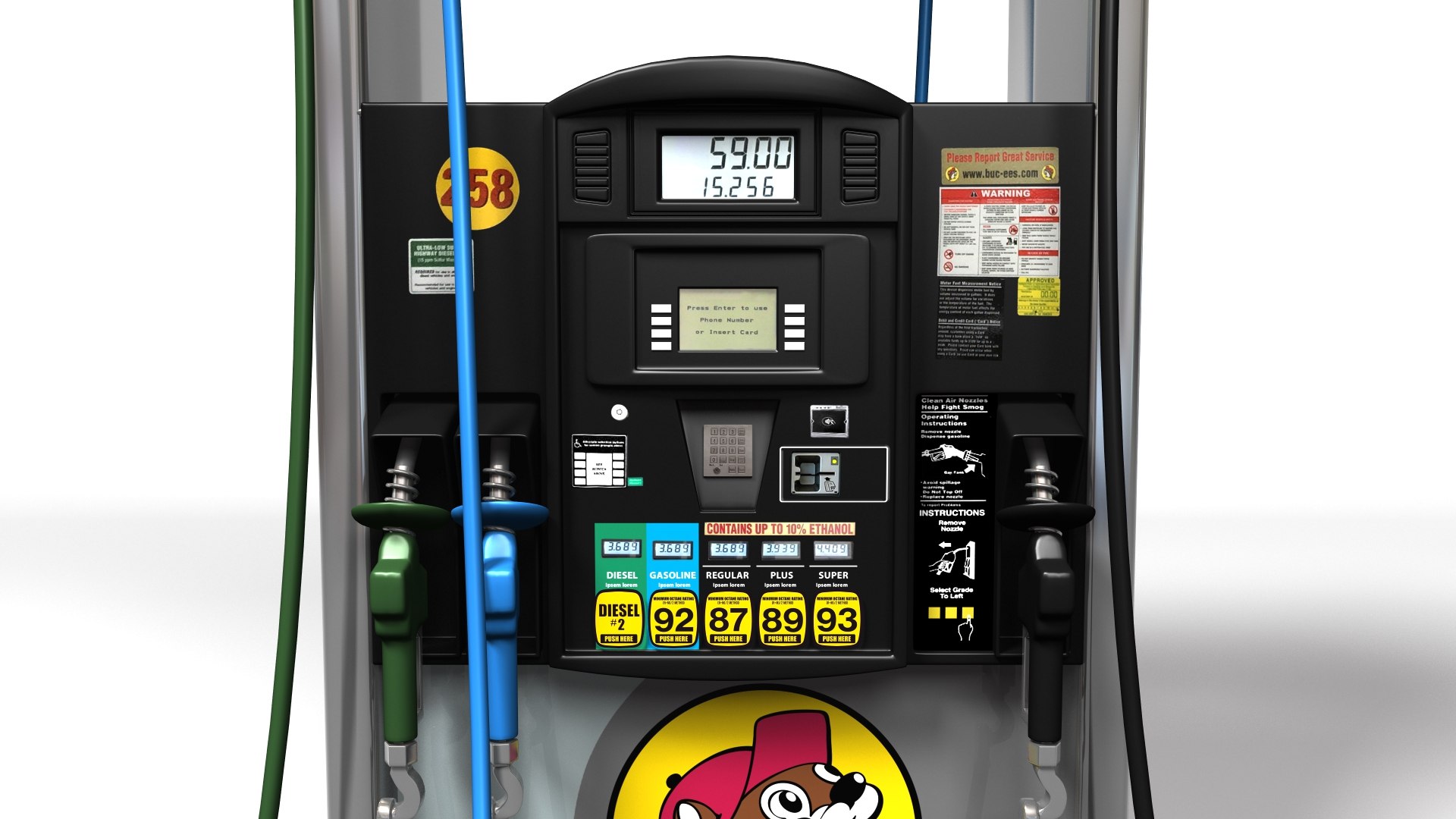 Buc-ees Gasolline Pump 3D Model - TurboSquid 2175793