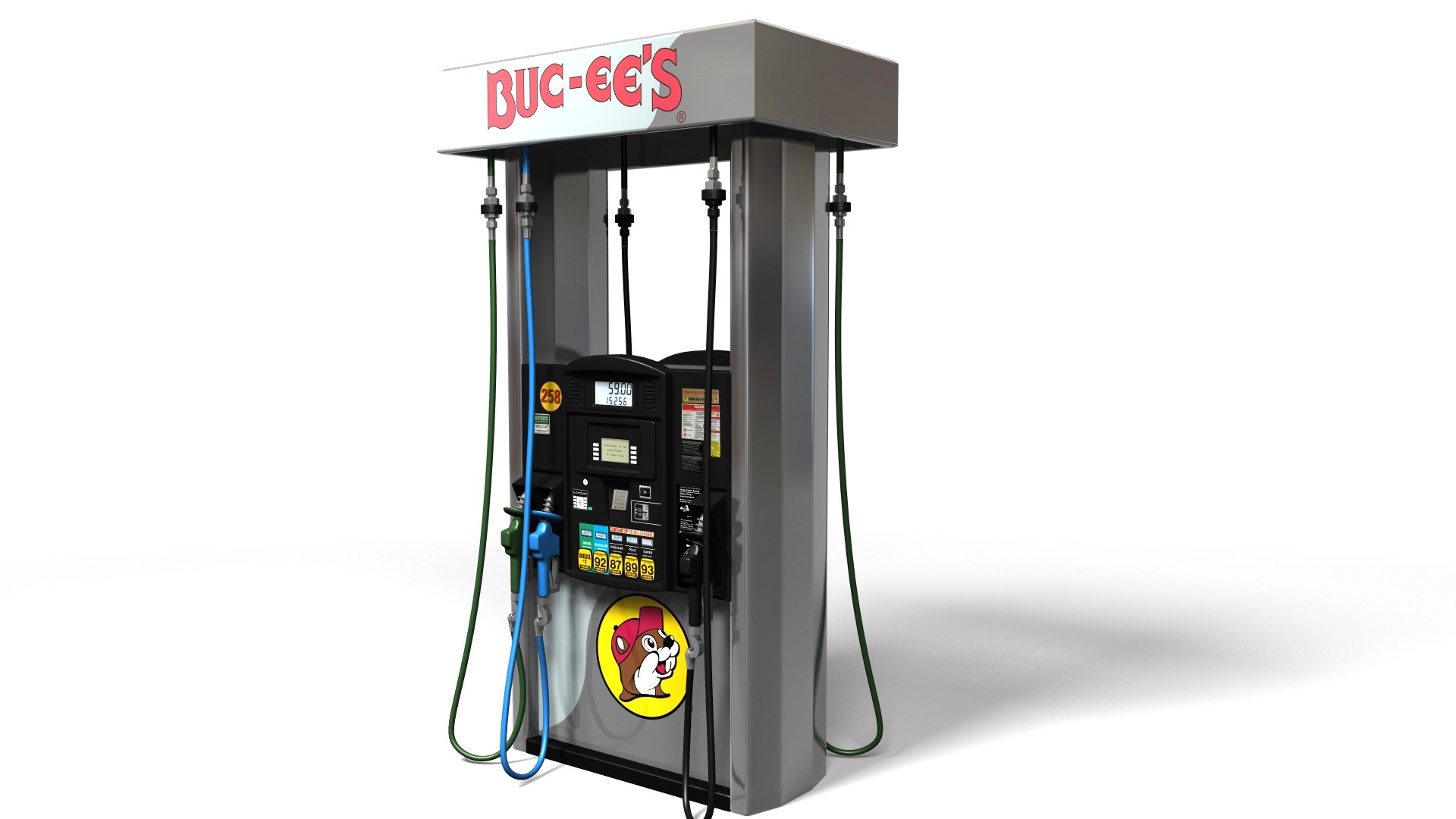 Buc-ees Gasolline Pump 3D Model - TurboSquid 2175793
