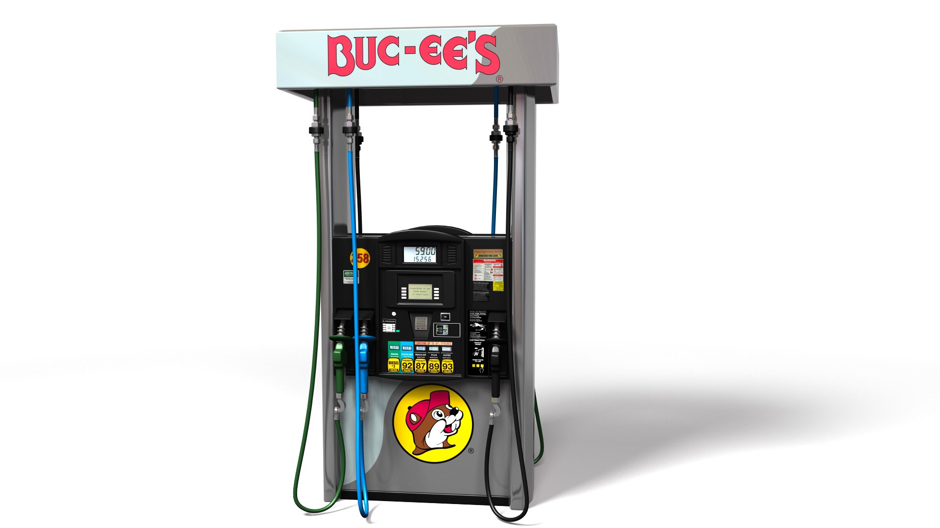 Buc-ees Gasolline Pump 3D Model - TurboSquid 2175793