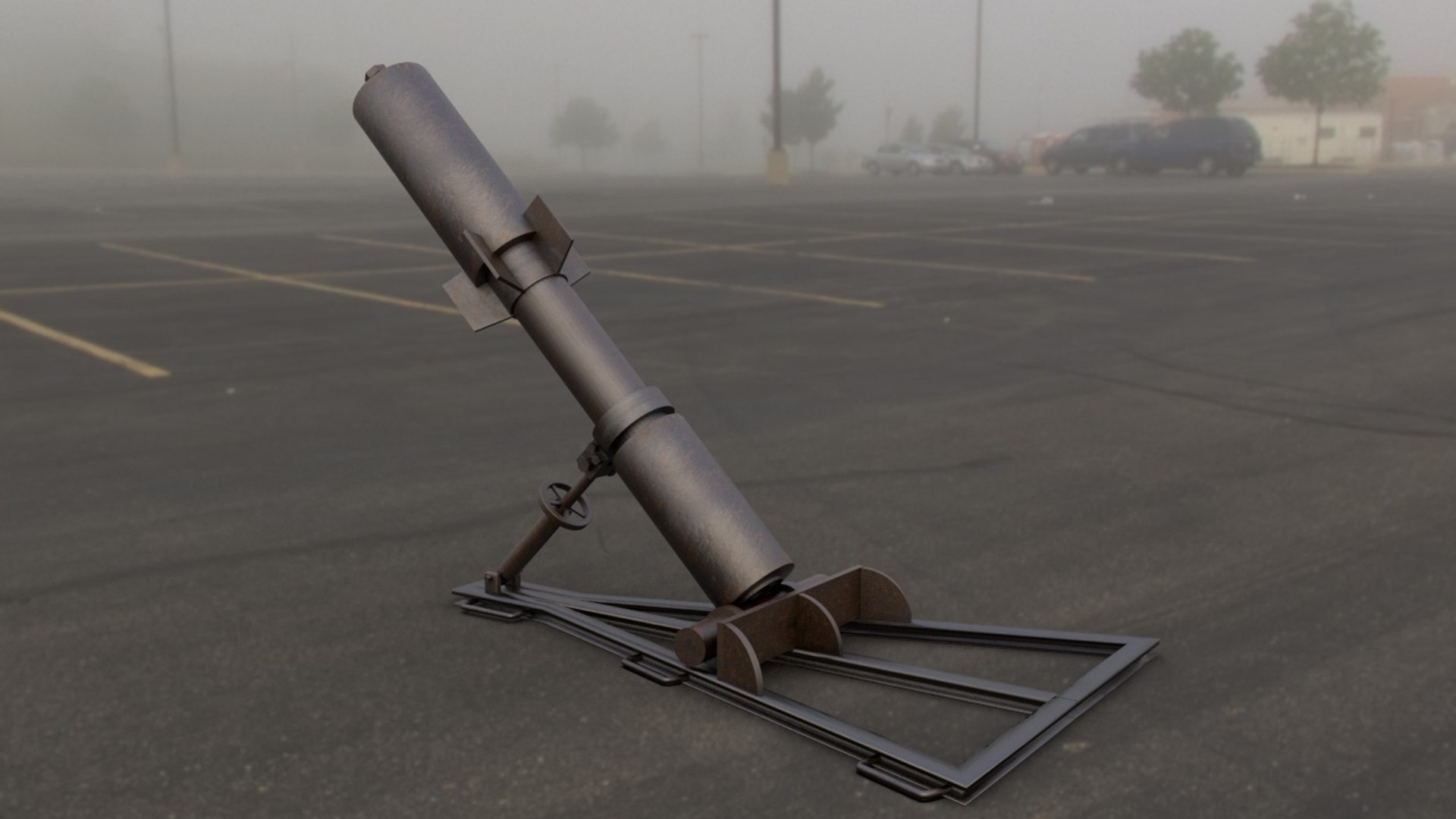 3D Davidka Little David Mortar - TurboSquid 1315400