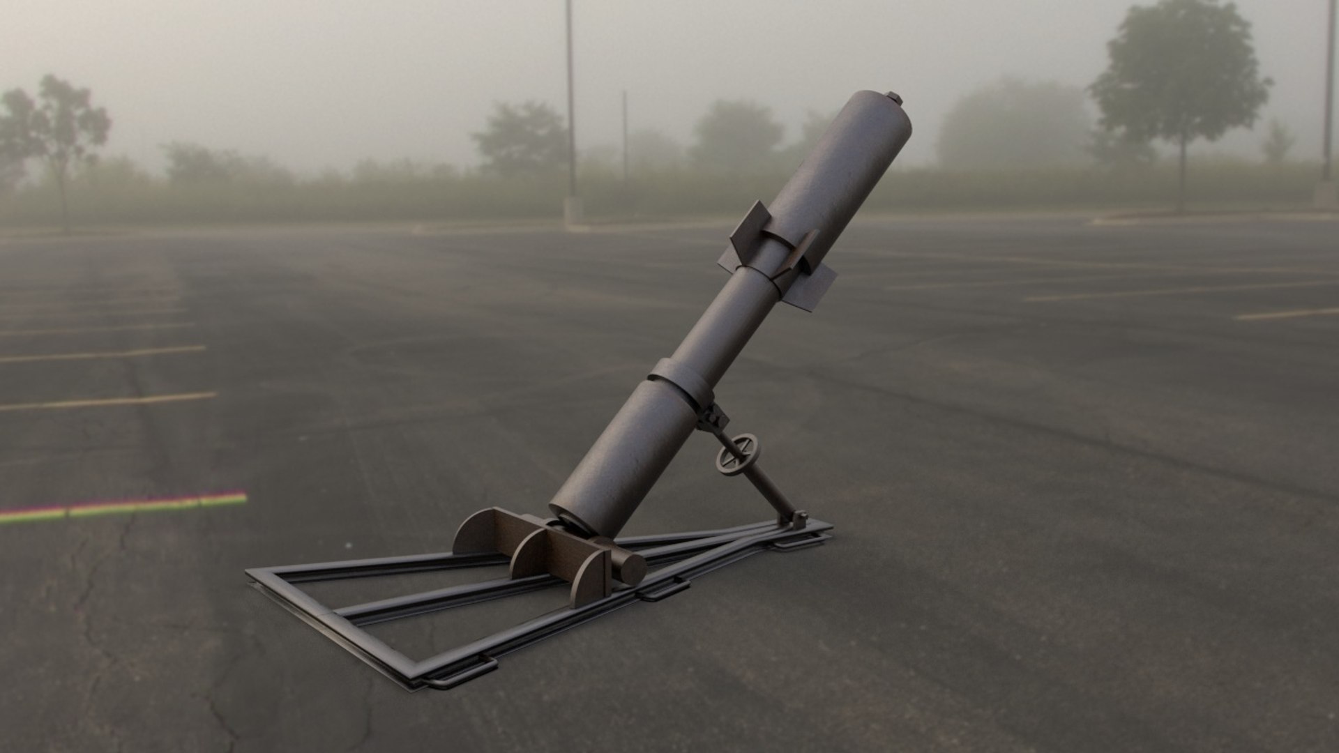 3D Davidka Little David Mortar - TurboSquid 1315400