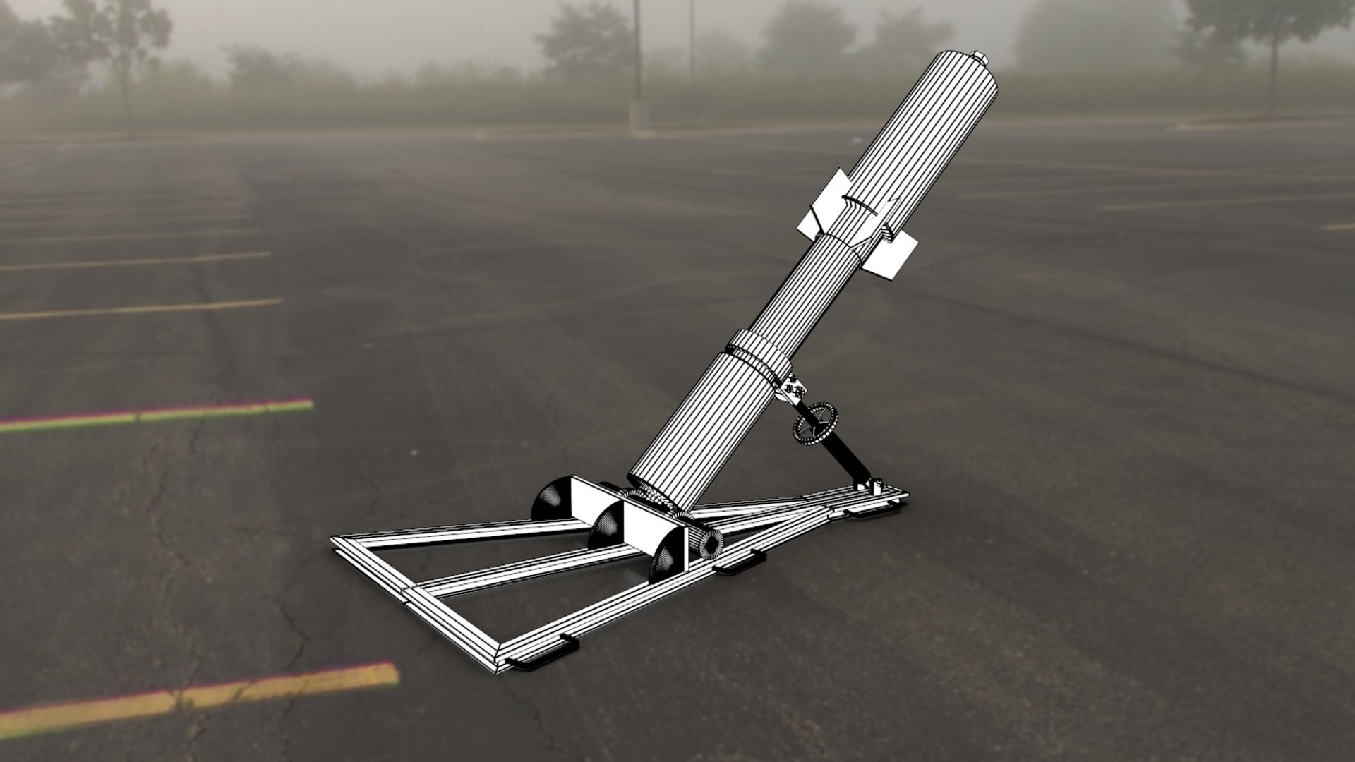 3D Davidka Little David Mortar - TurboSquid 1315400