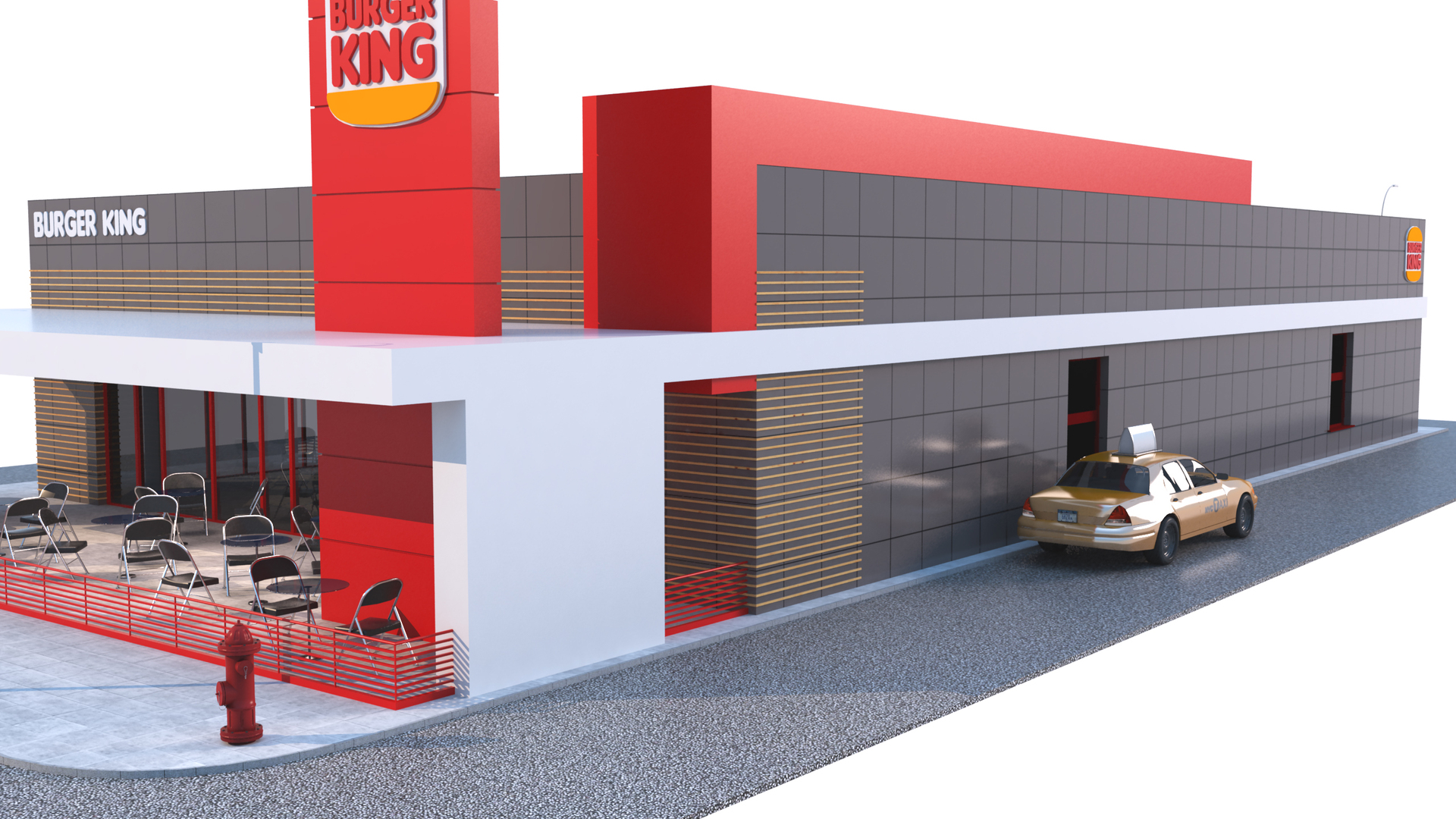 Fast Food Restaurant Collection model - TurboSquid 1771620