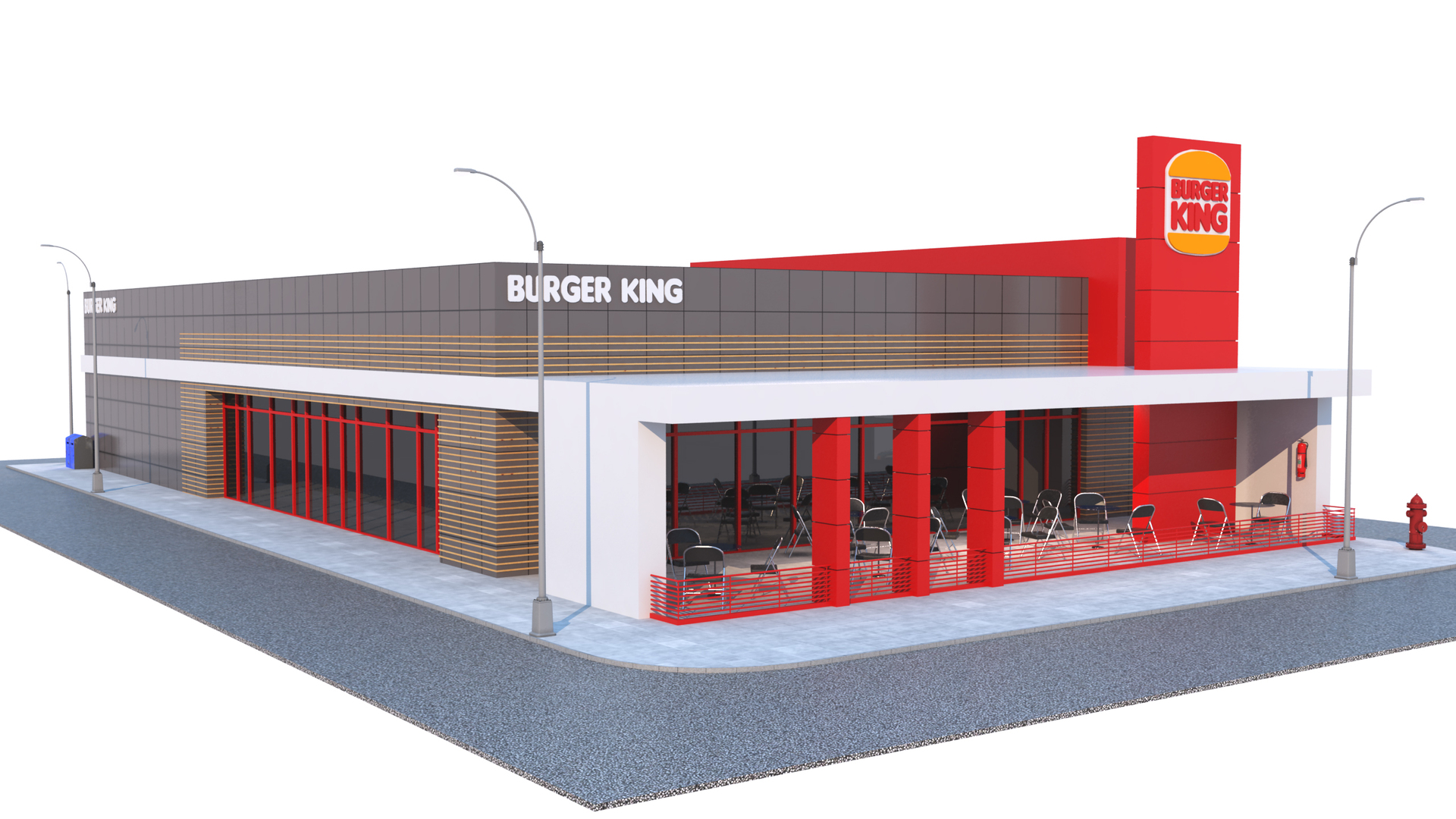 Fast Food Restaurant Collection model - TurboSquid 1771620