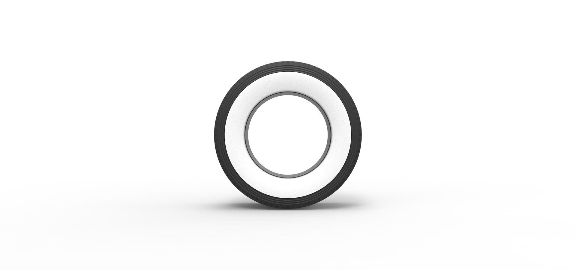 Super Single Semi Whitewall Tire Version 3 Scale 1 To 25 Model ...