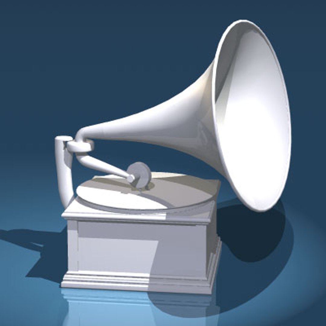 old phonograph 3d dxf
