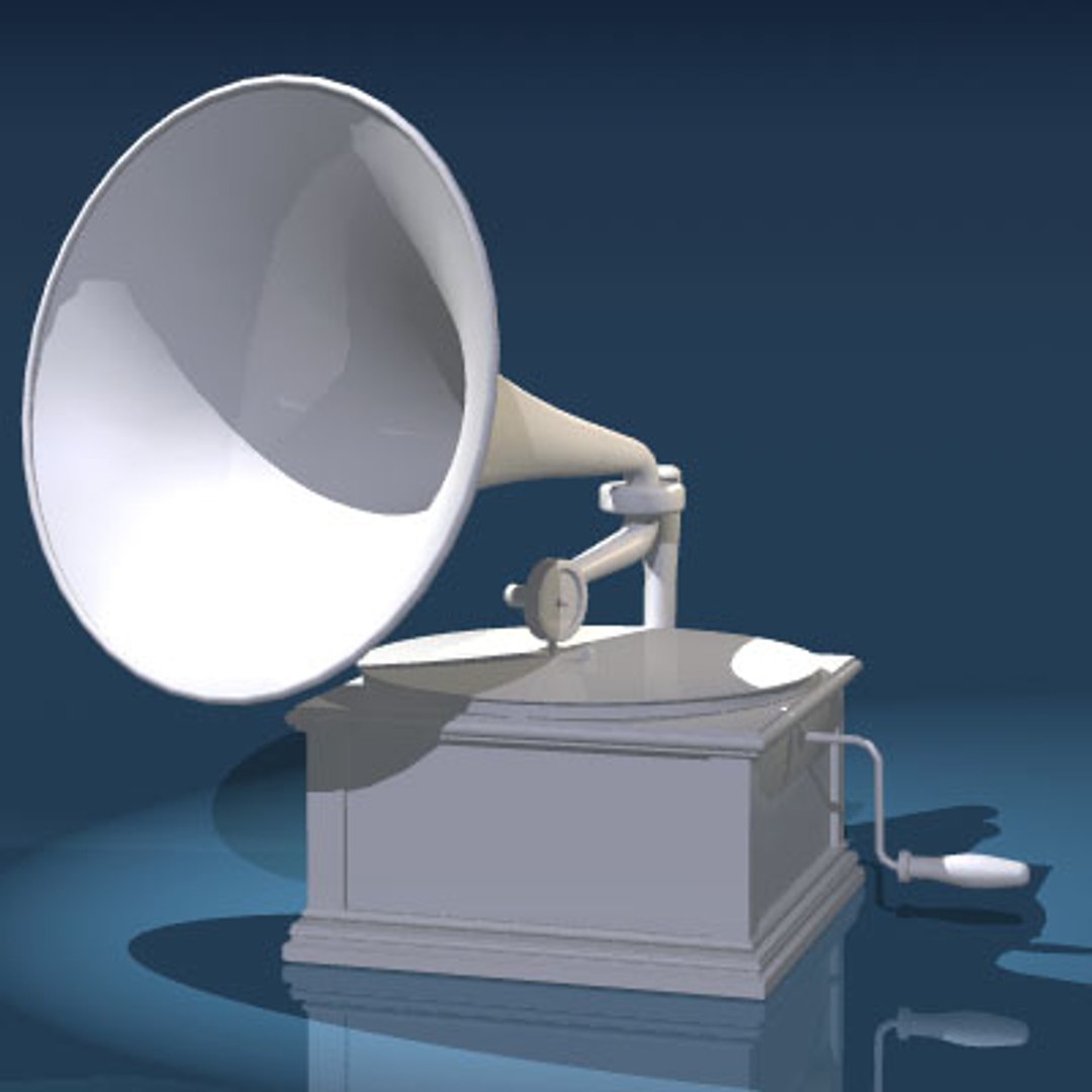 old phonograph 3d dxf