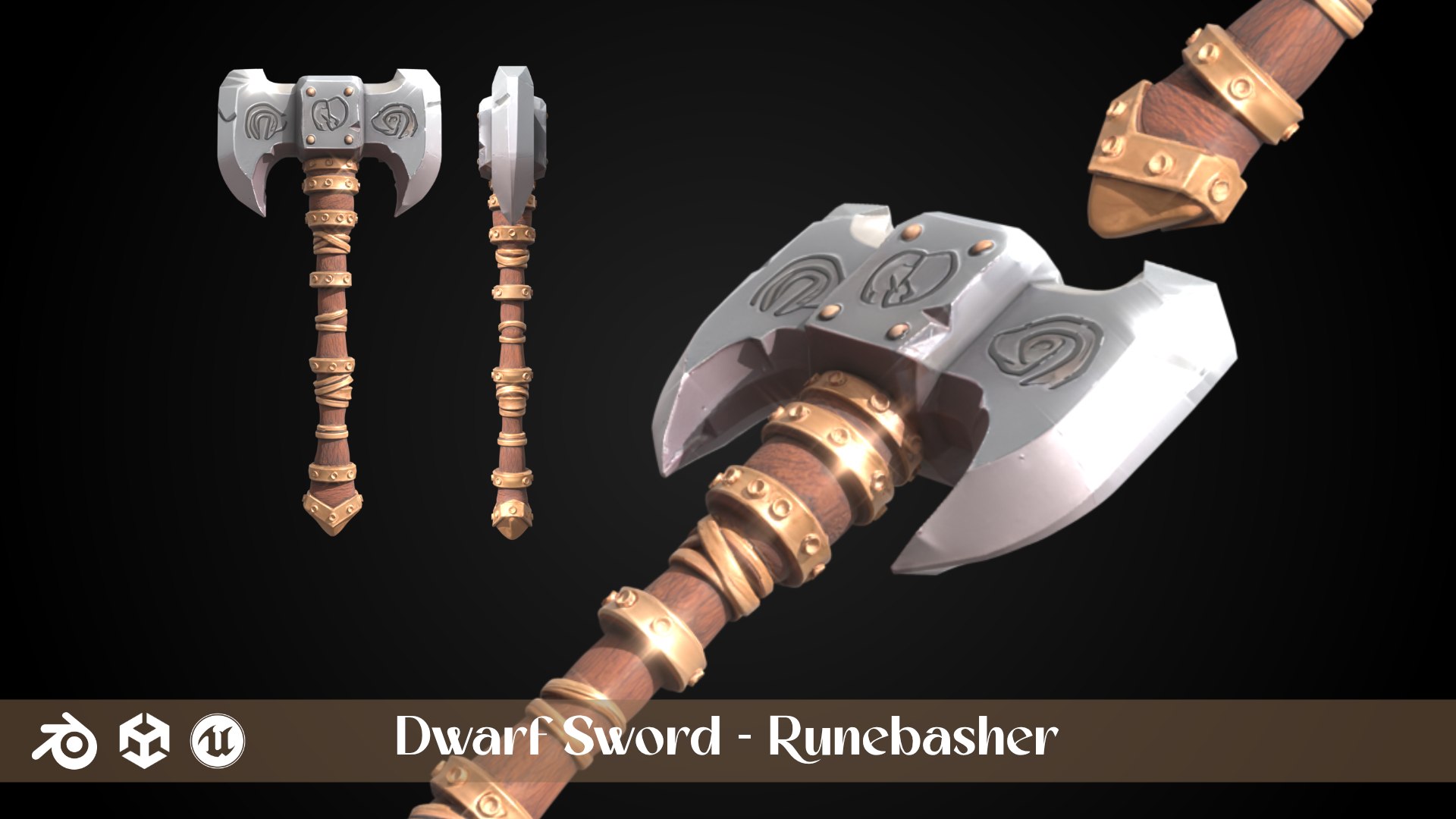 Stylized Sword - Dwarf Sword Pack 3D Model - TurboSquid 2438691