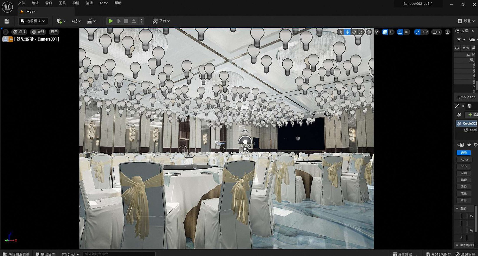 Hotel Banquet Hall 3D Model - TurboSquid 2395576
