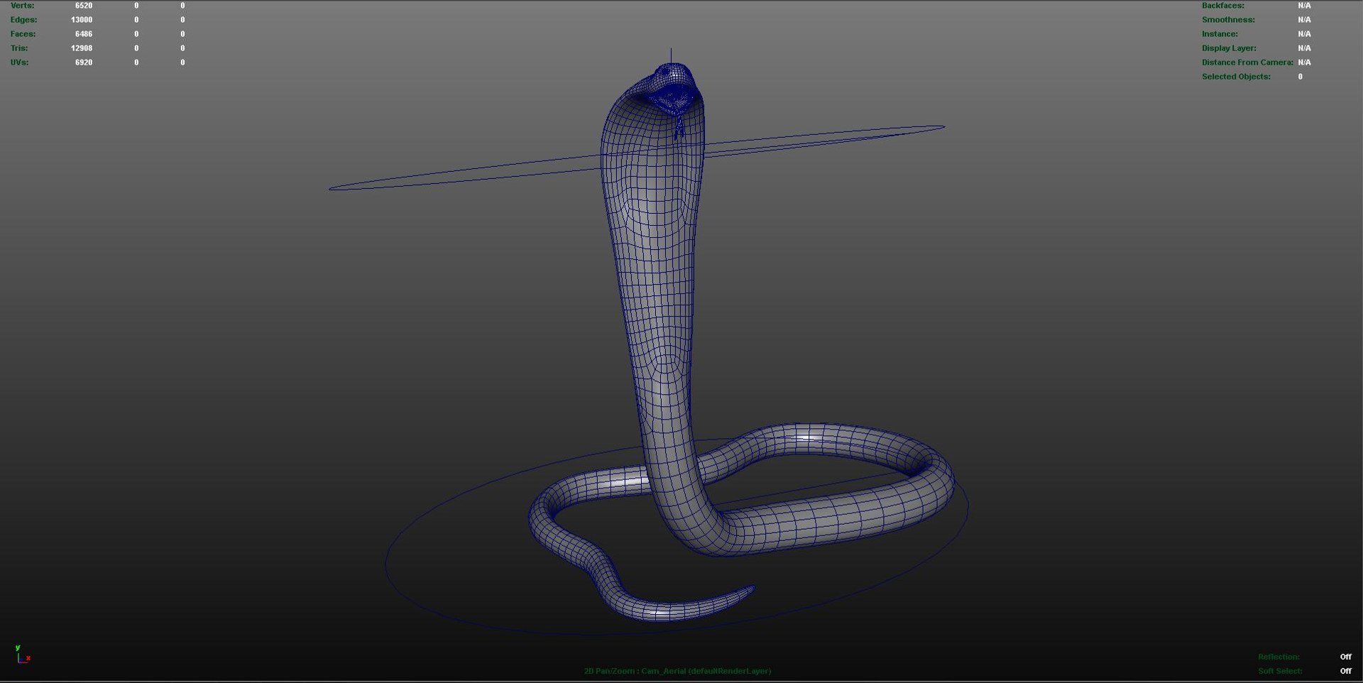 3d king cobra snake model
