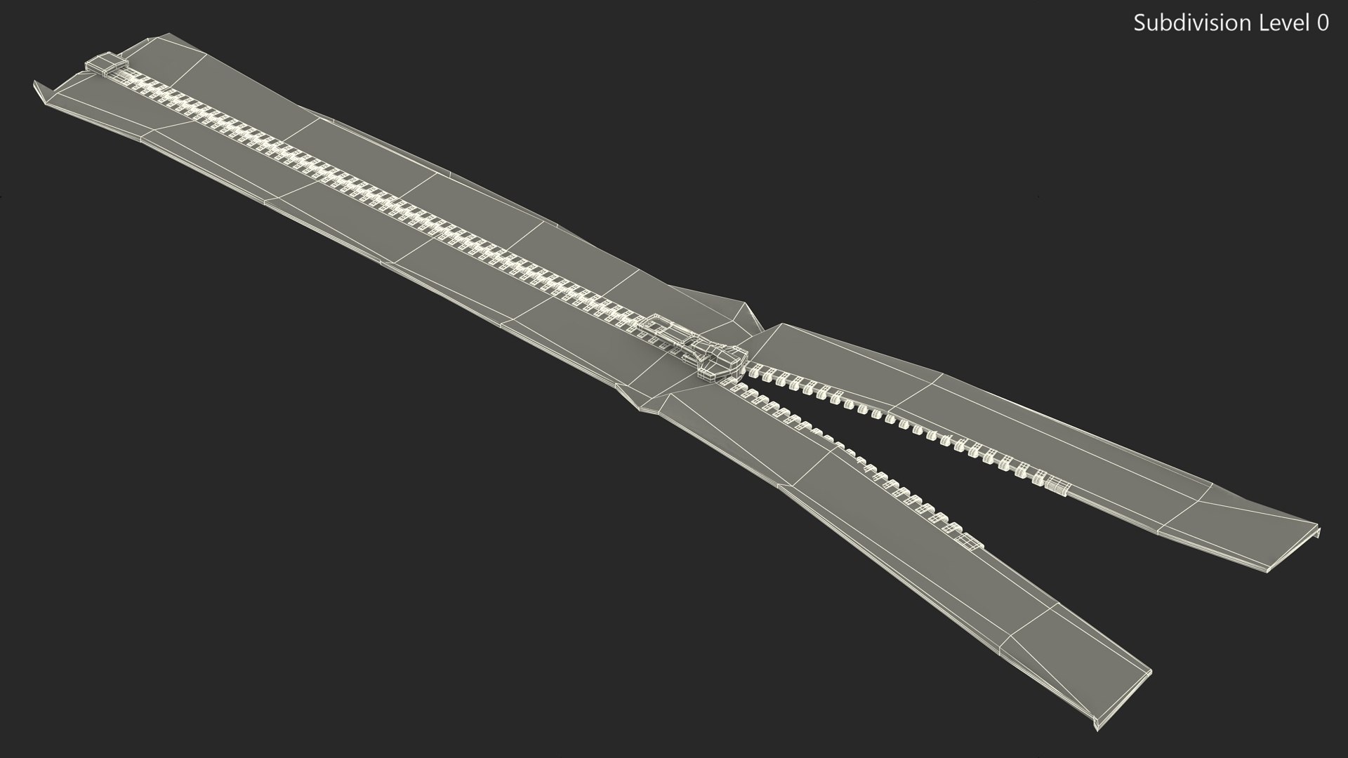 Open Zipper 3D Model - TurboSquid 2116307