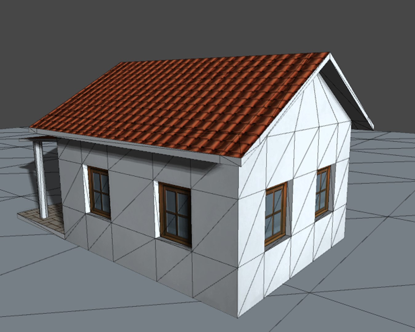 3d City House Pack Street Lamp Model