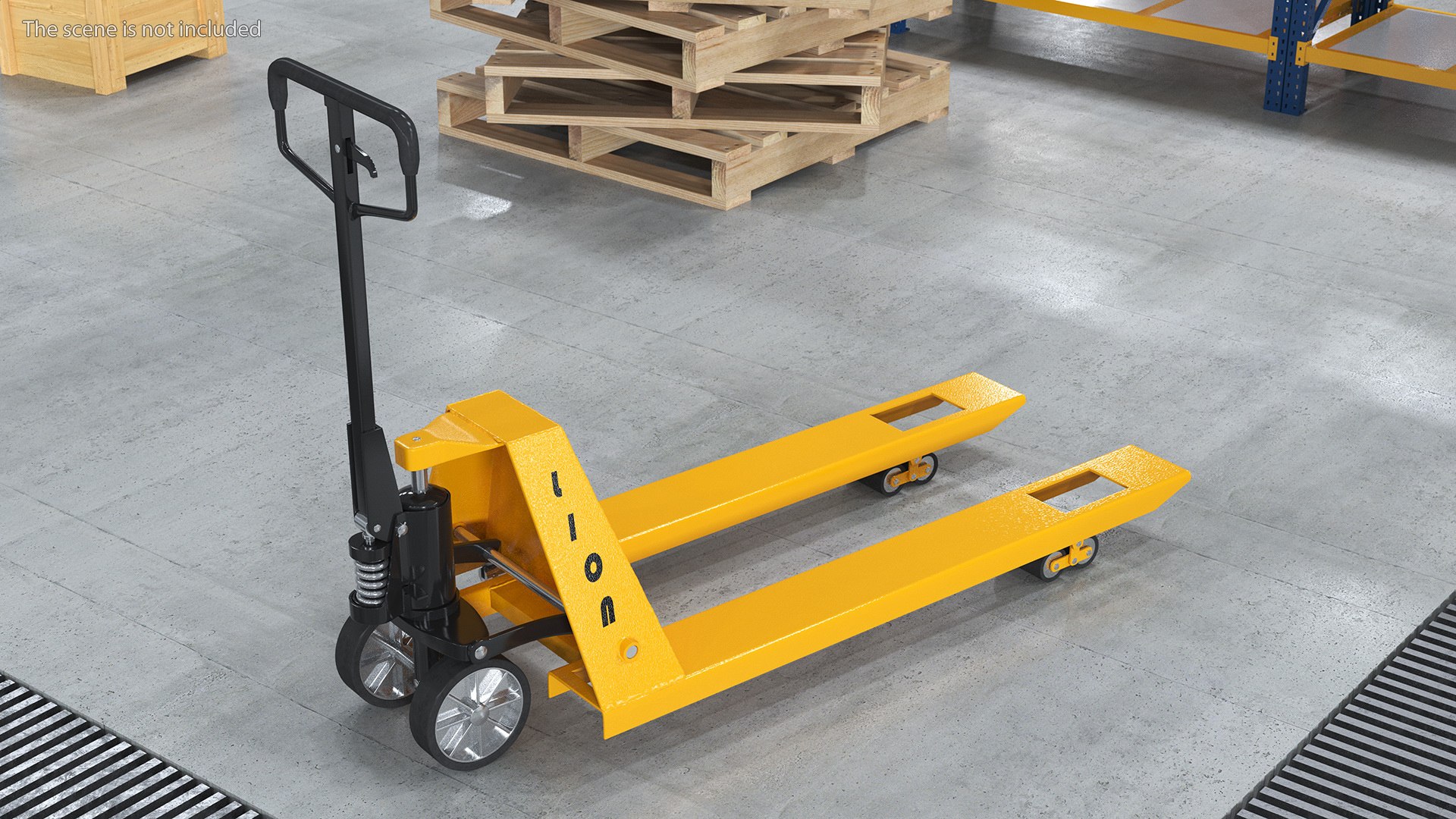 Industrial Standard Duty Pallet Jack Rigged For Cinema 4D 3D Model ...