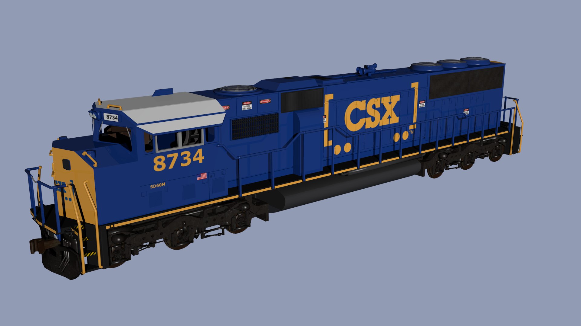 Csx Sd60m Locomotive Model - TurboSquid 1271979