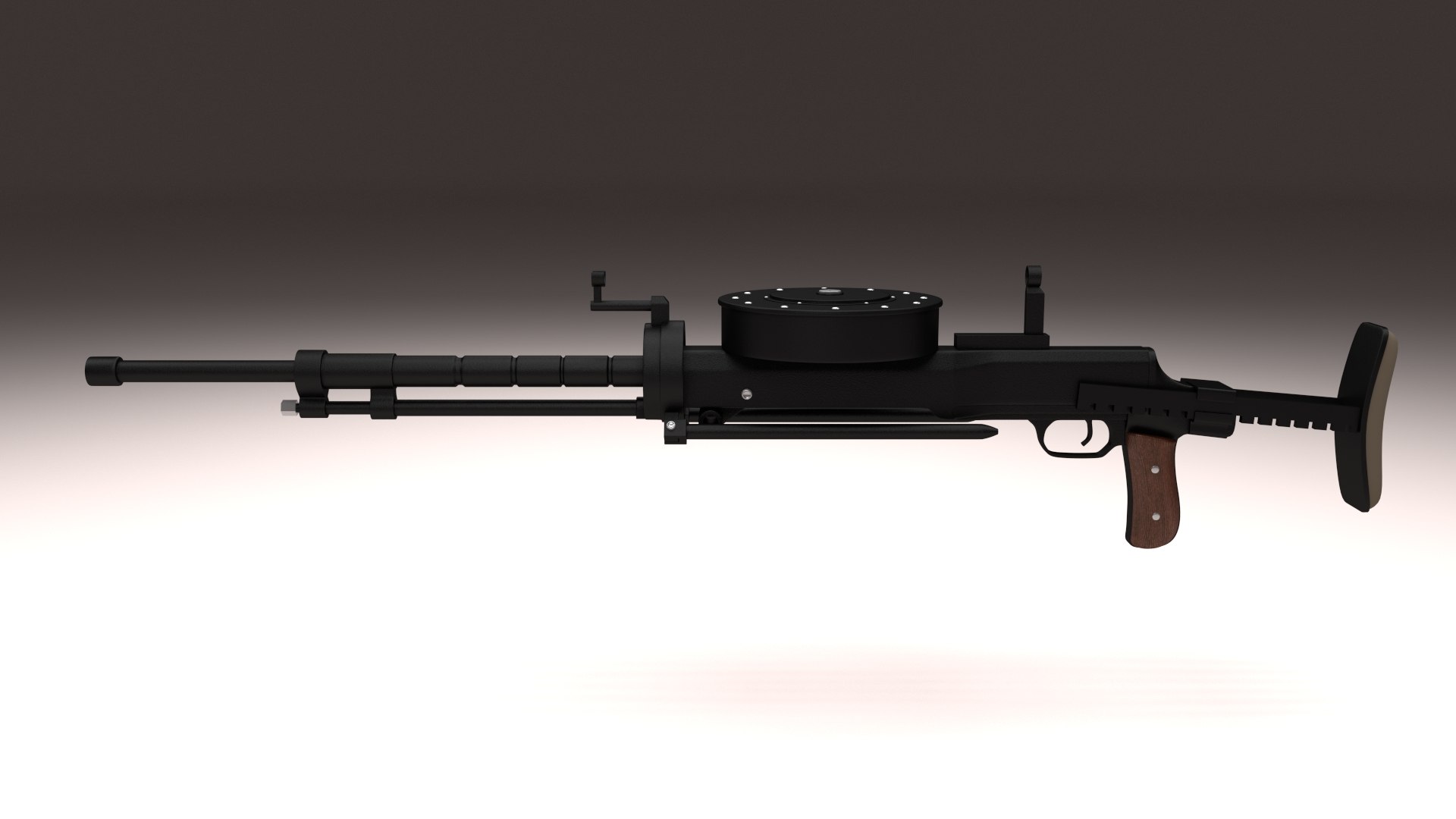 3d Model Degtyaryov Dt Machine Gun