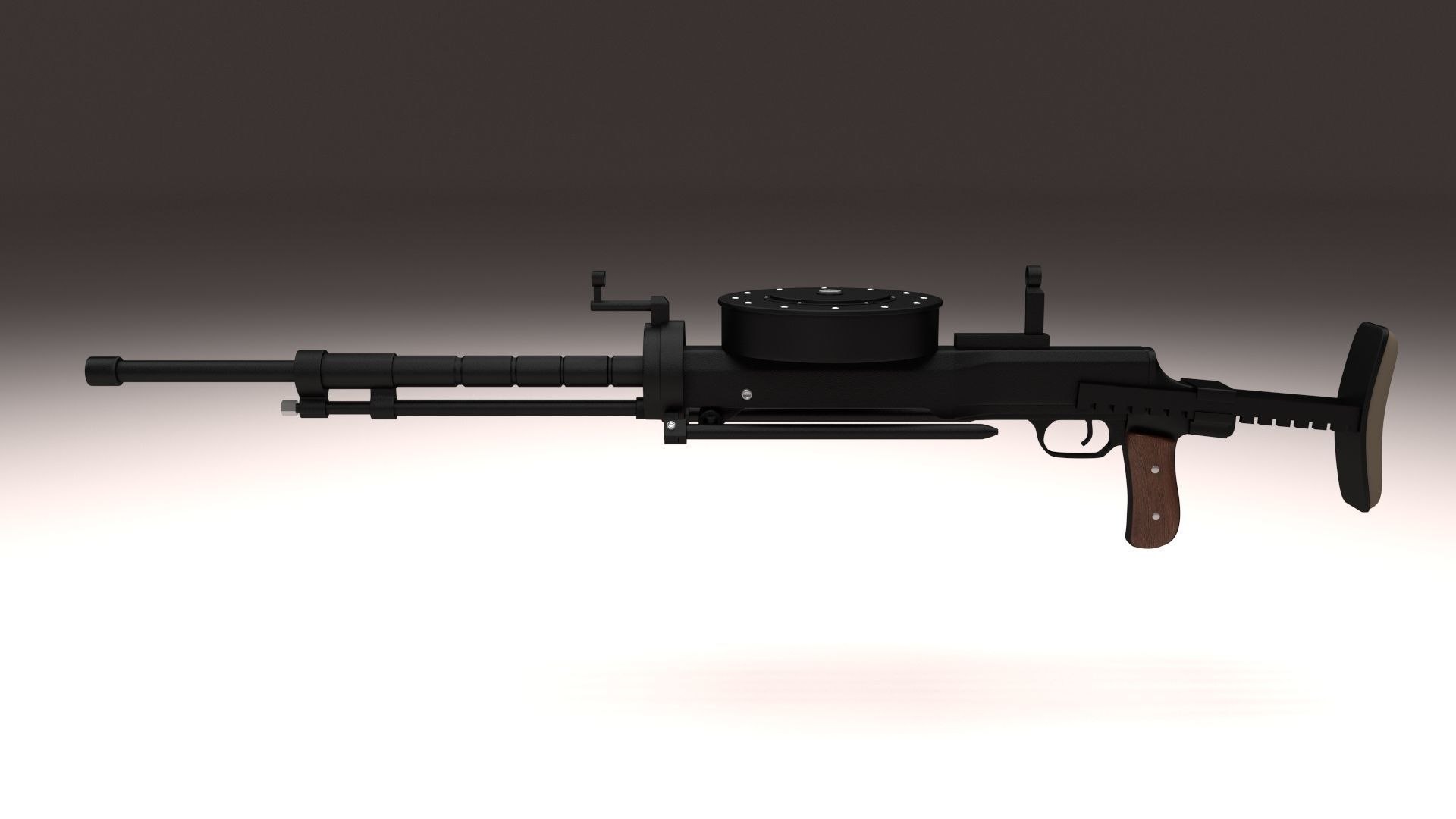 3d Model Degtyaryov Dt Machine Gun