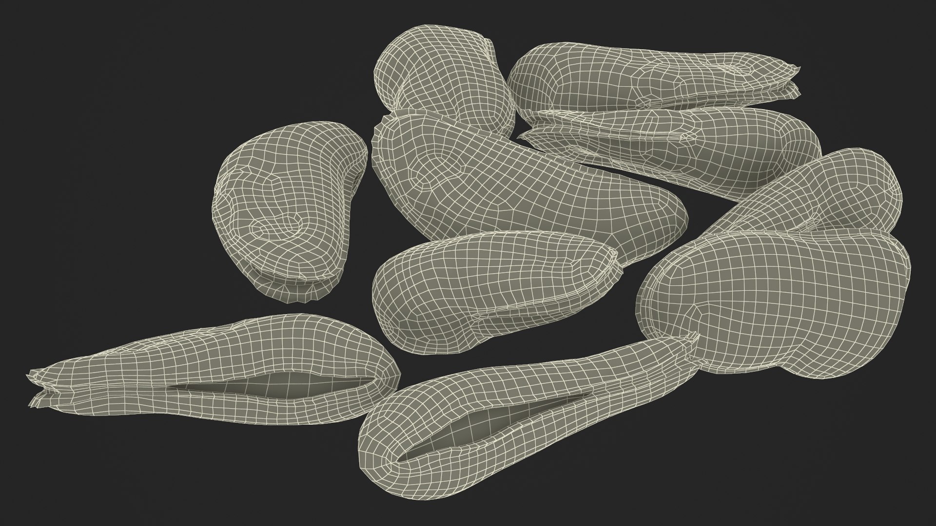 Bunch Of Peeled Mussels 3D Model - TurboSquid 2277660