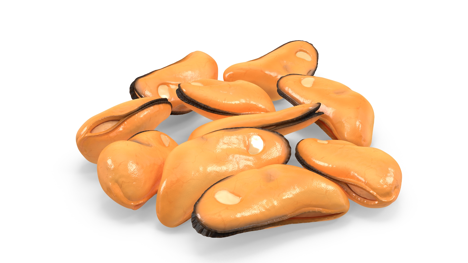 Bunch Of Peeled Mussels 3D Model - TurboSquid 2277660